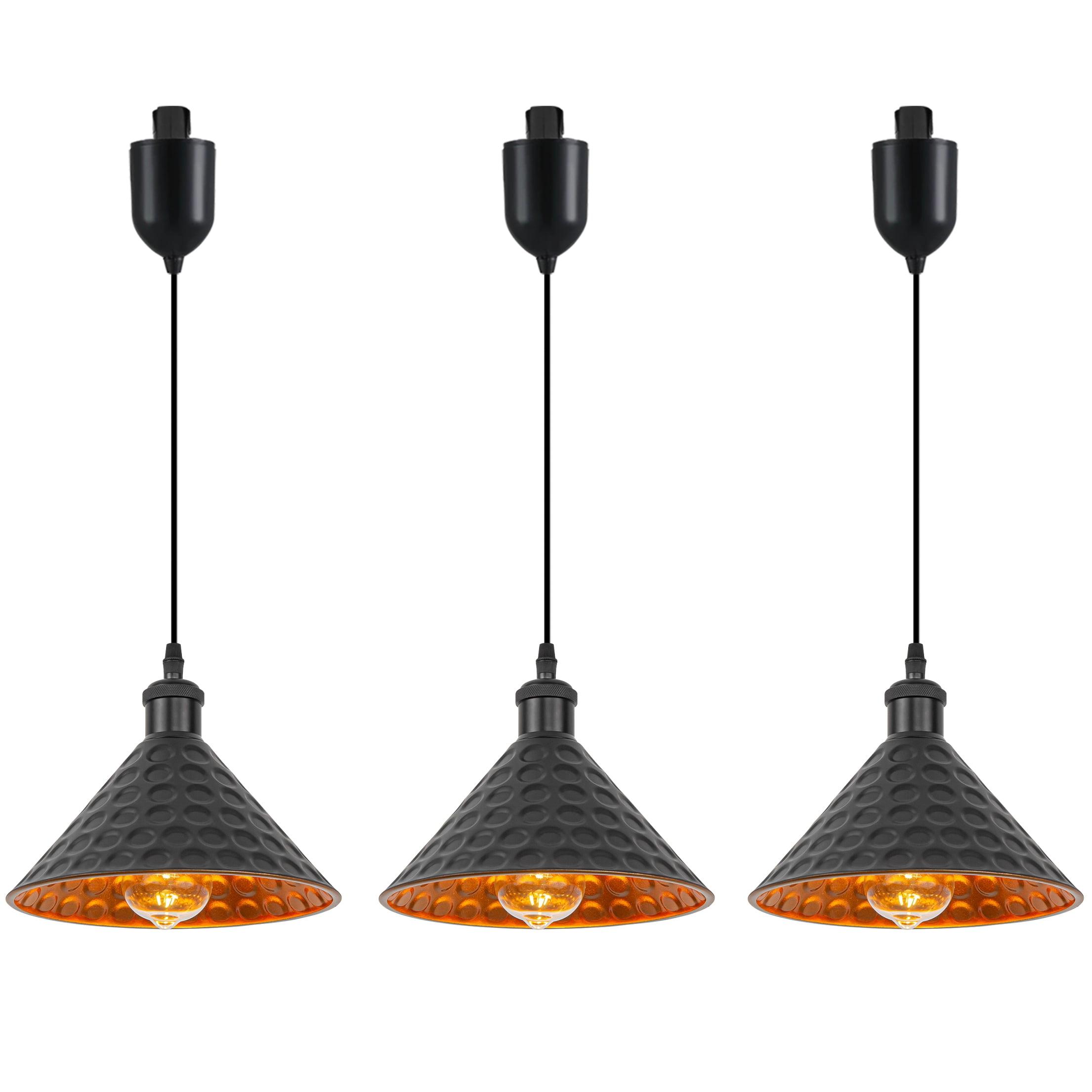 Kiven H-Type Track Lighting, 3-Light Modern Halo Track Pendant Light ...