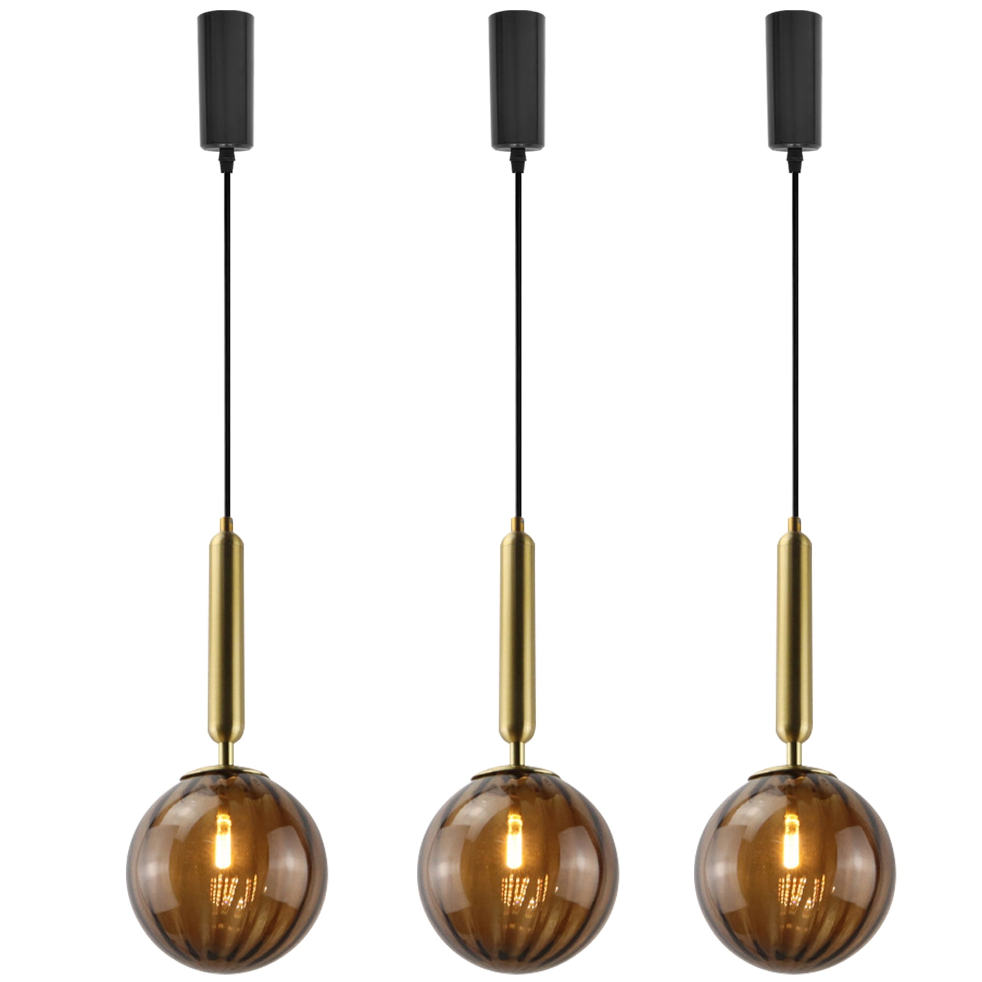 Kiven H-Type Track Lighting, 3-Light Modern Halo Track Pendant Light ...