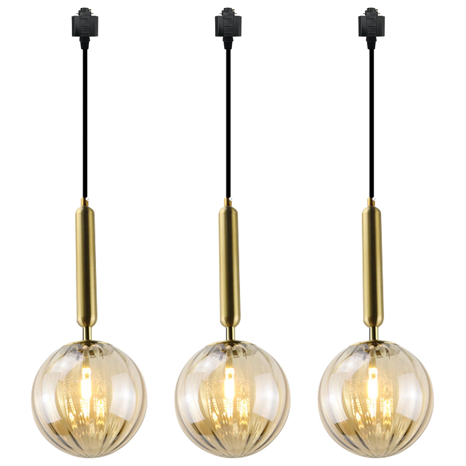 Kiven H-Type Track Lighting, 3-Light Modern Halo Track Pendant Light ...
