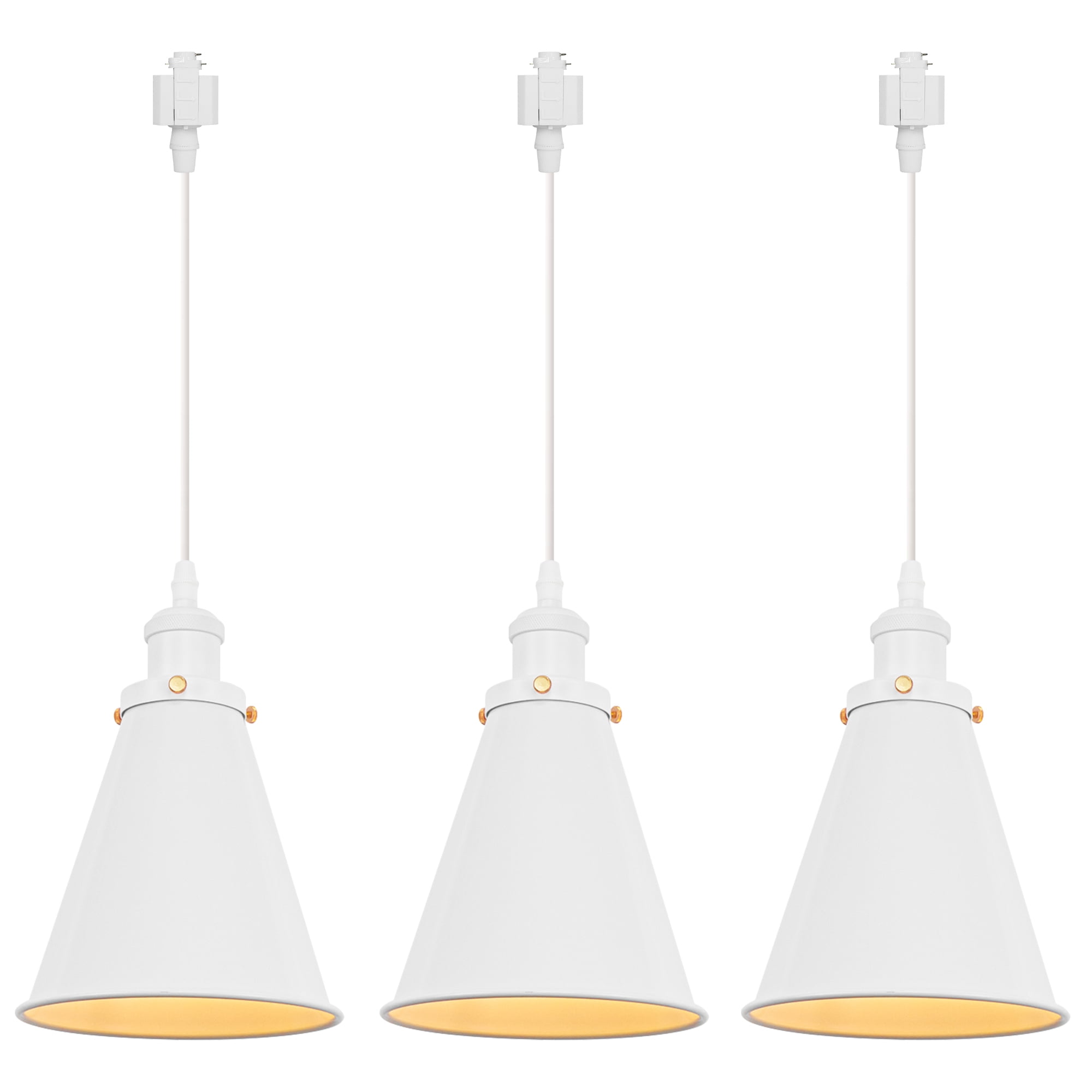 Kiven H-Type Track Lighting, 3-Light Modern Halo Track Pendant Light ...