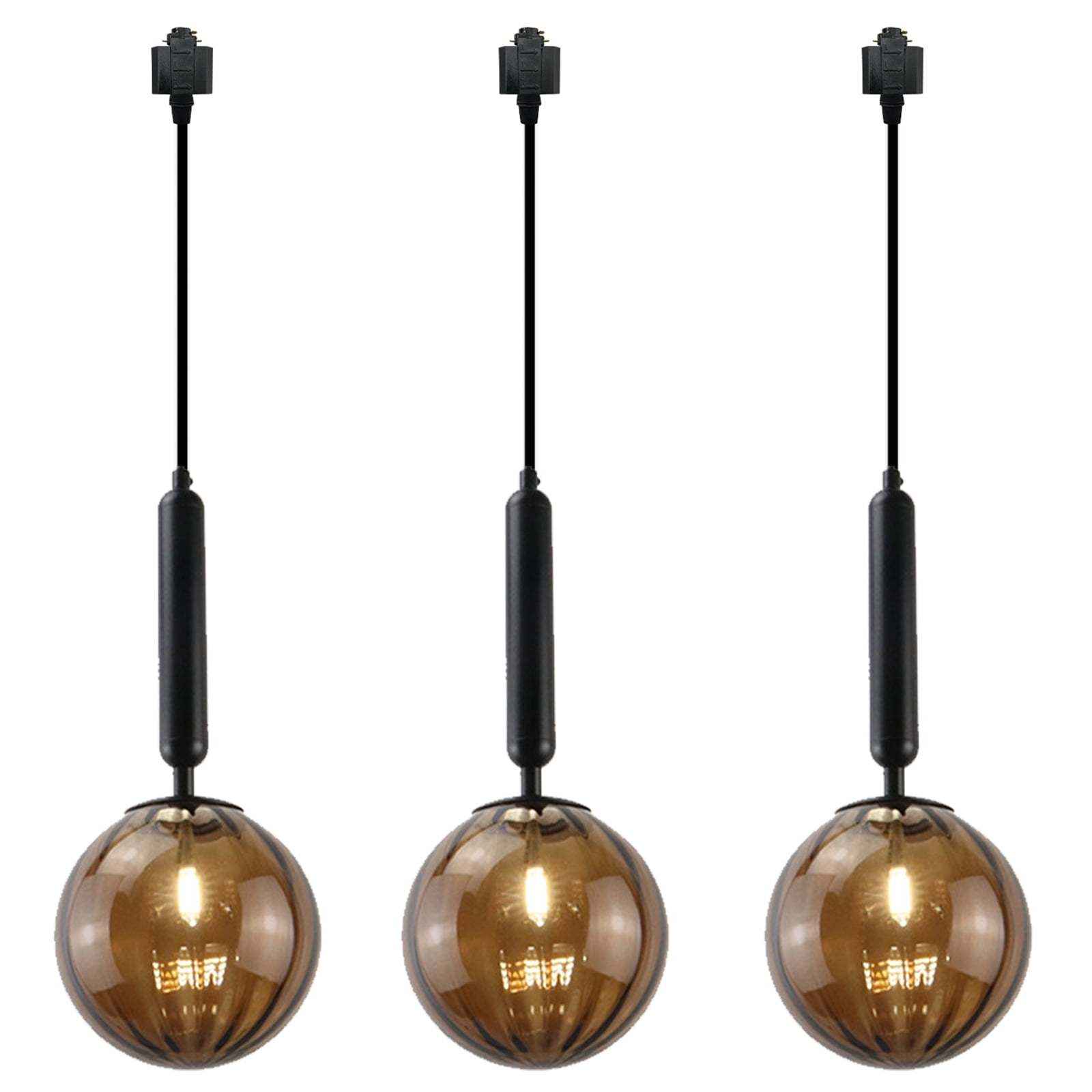 Kiven H-Type Track Lighting, 3-Light Modern Halo Track Pendant Light ...