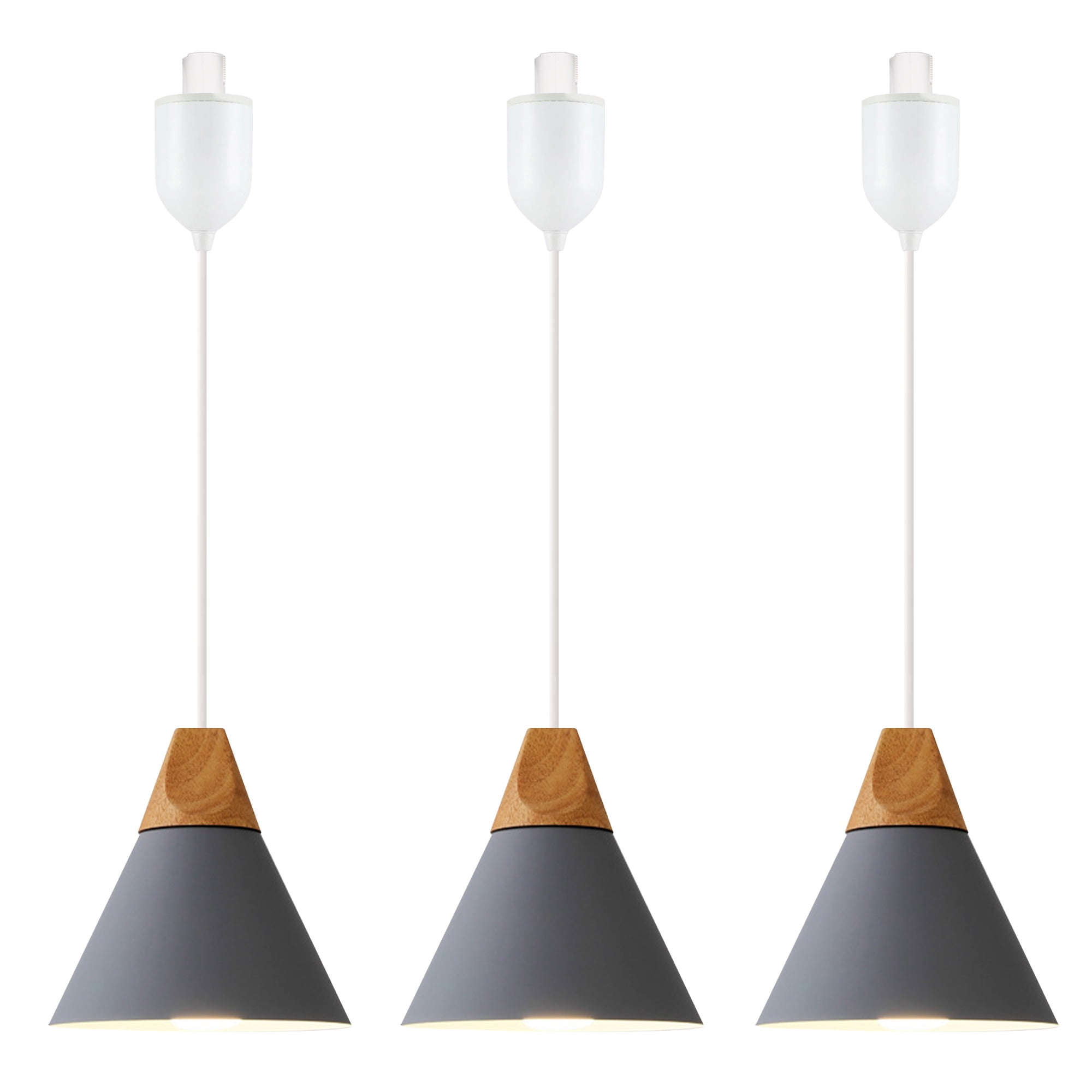 Kiven H-Type Track Lighting Light fixture, Grey Modern Metal Halo Track ...