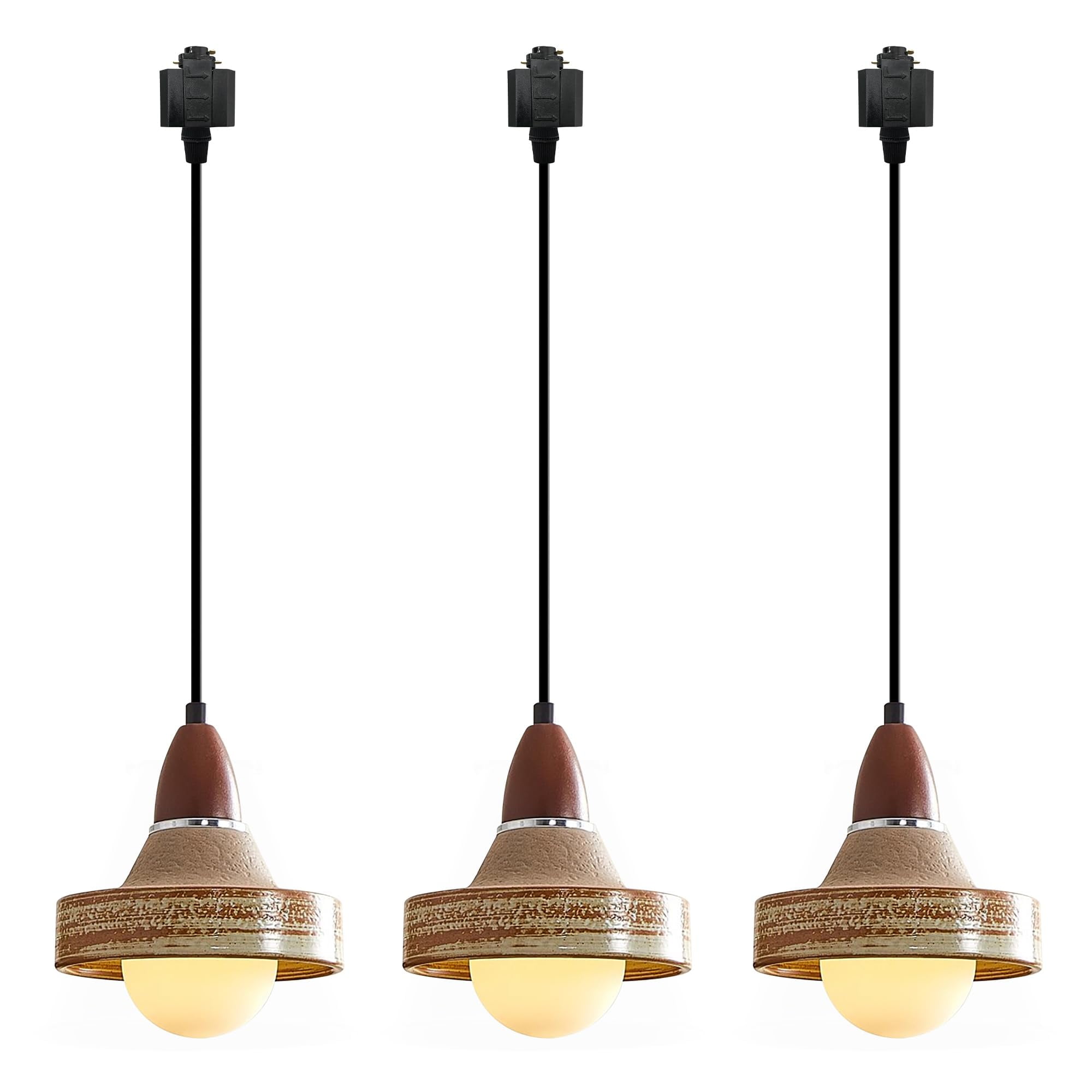 Kiven H-Type Track Lighting Pendants,3-Light Farmhouse h Track Pendant ...