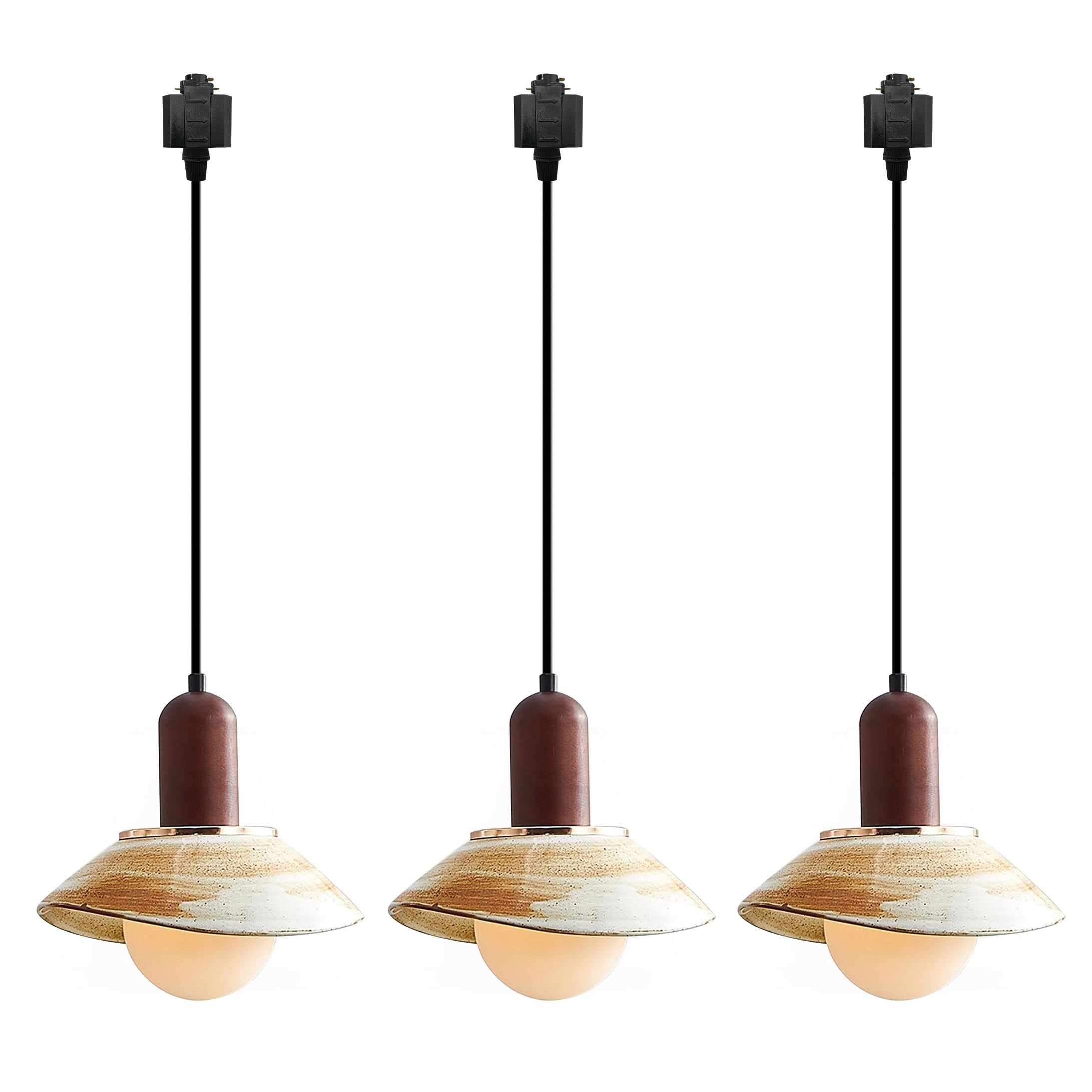 Kiven H-Type Track Lighting Pendants,3-Light Farmhouse h Track Pendant ...