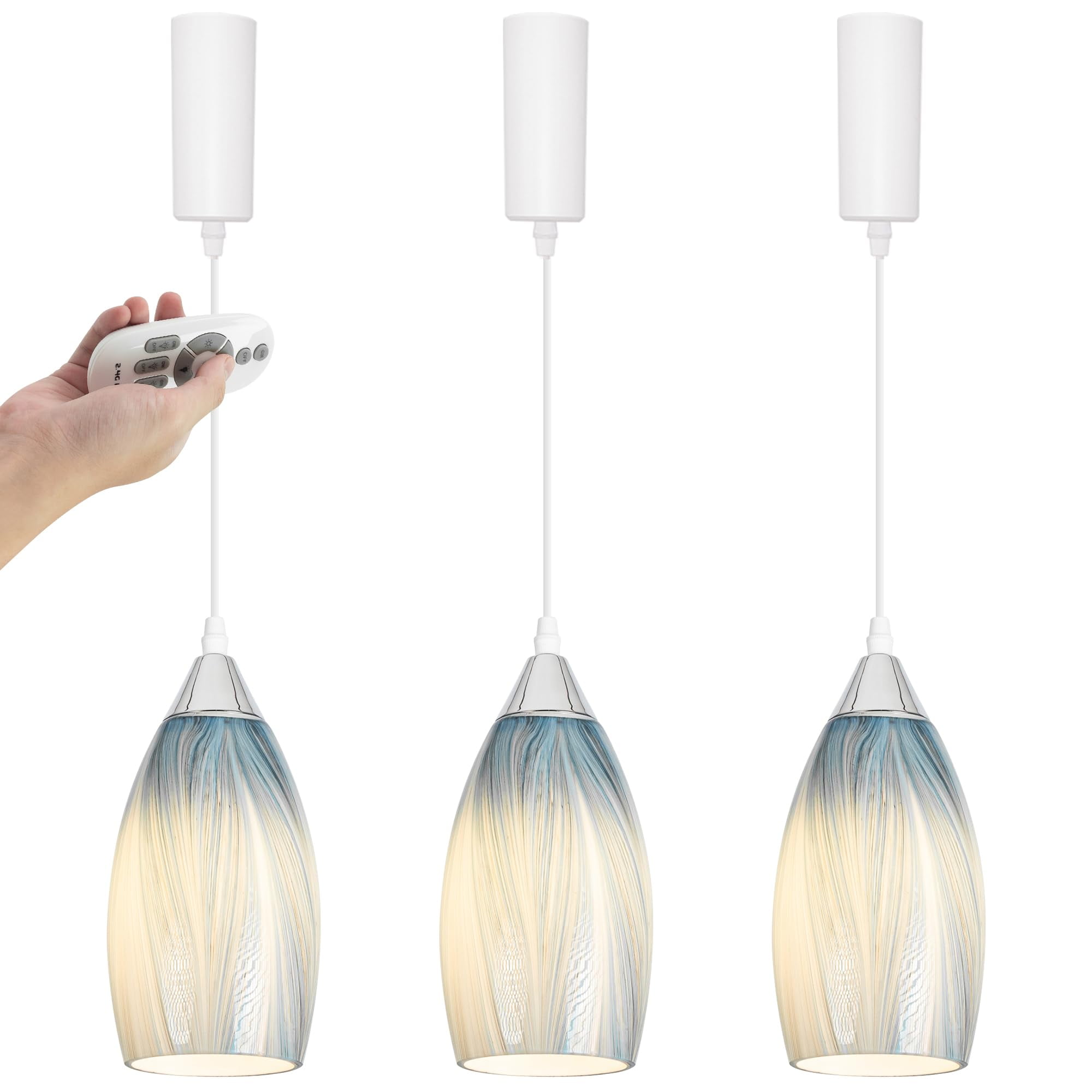 Kiven H-Type Track Lighting Pendants Adjustable Height,Dimmable ...