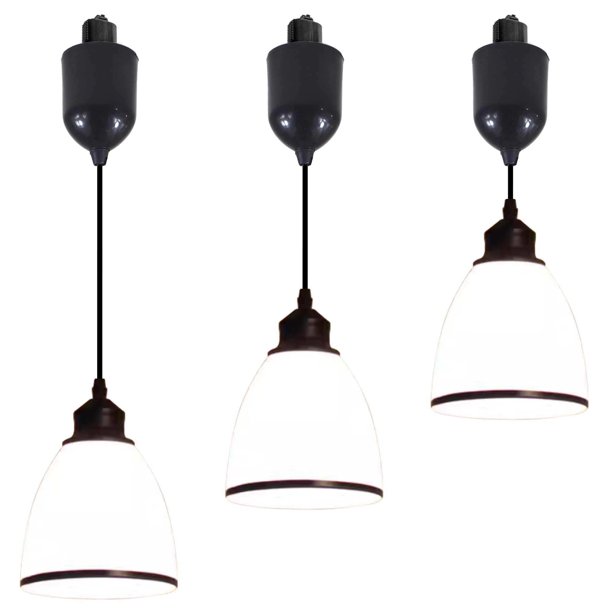 Kiven H-Type track lighting pendants Adjustable Height,3-Light Modern ...