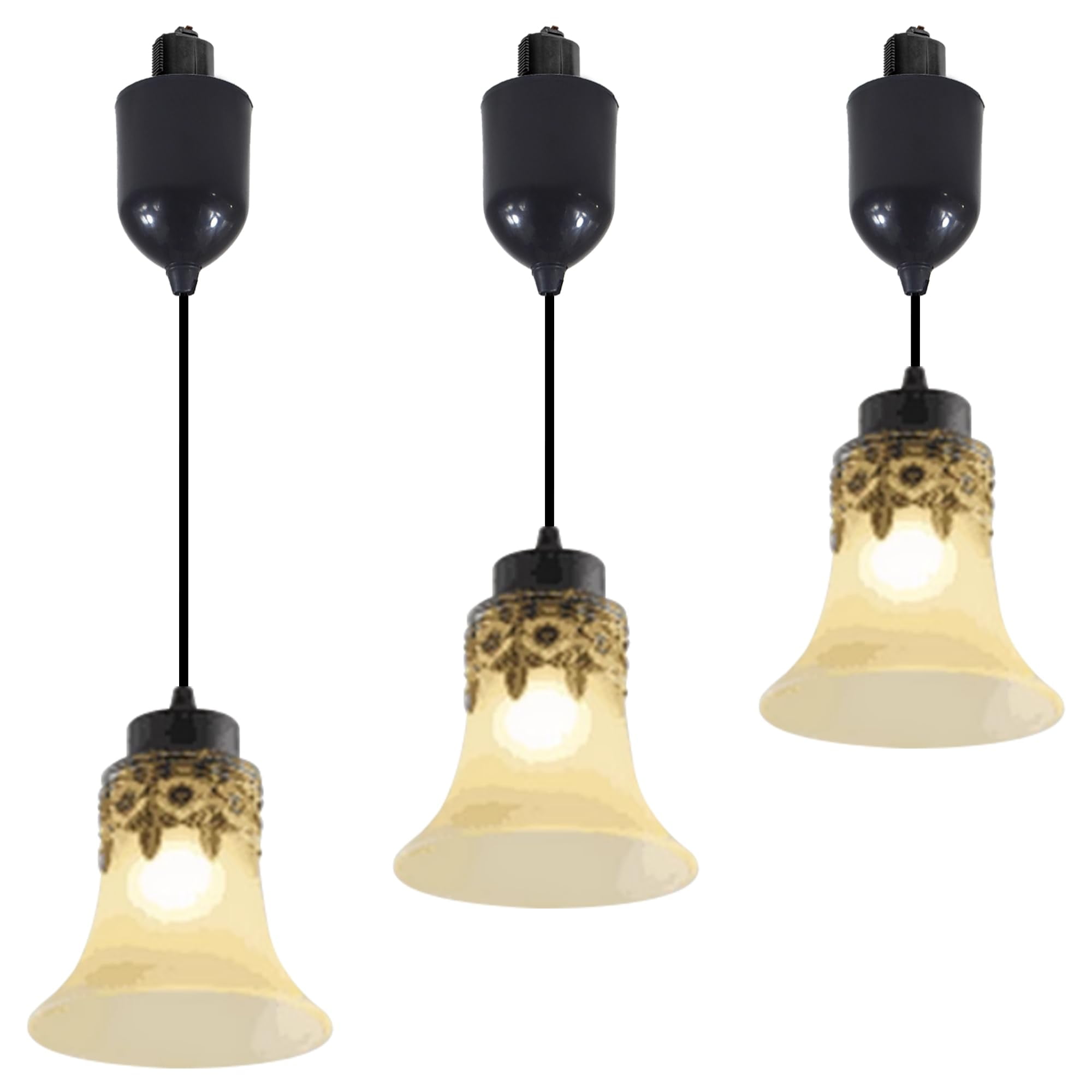 Kiven H-Type track lighting pendants Adjustable Height,3-Light Modern ...