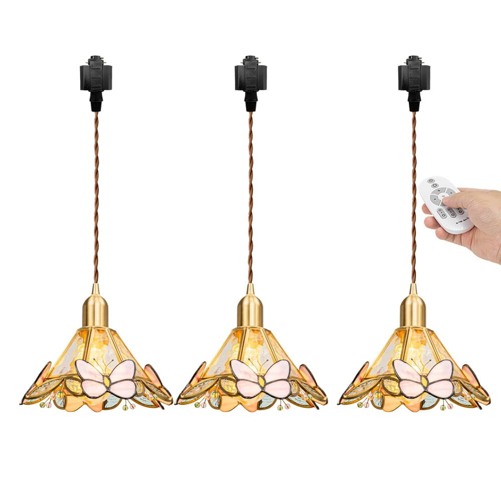 Kiven H-Type track lighting pendants,Dimmable Tiffany Style h track ...