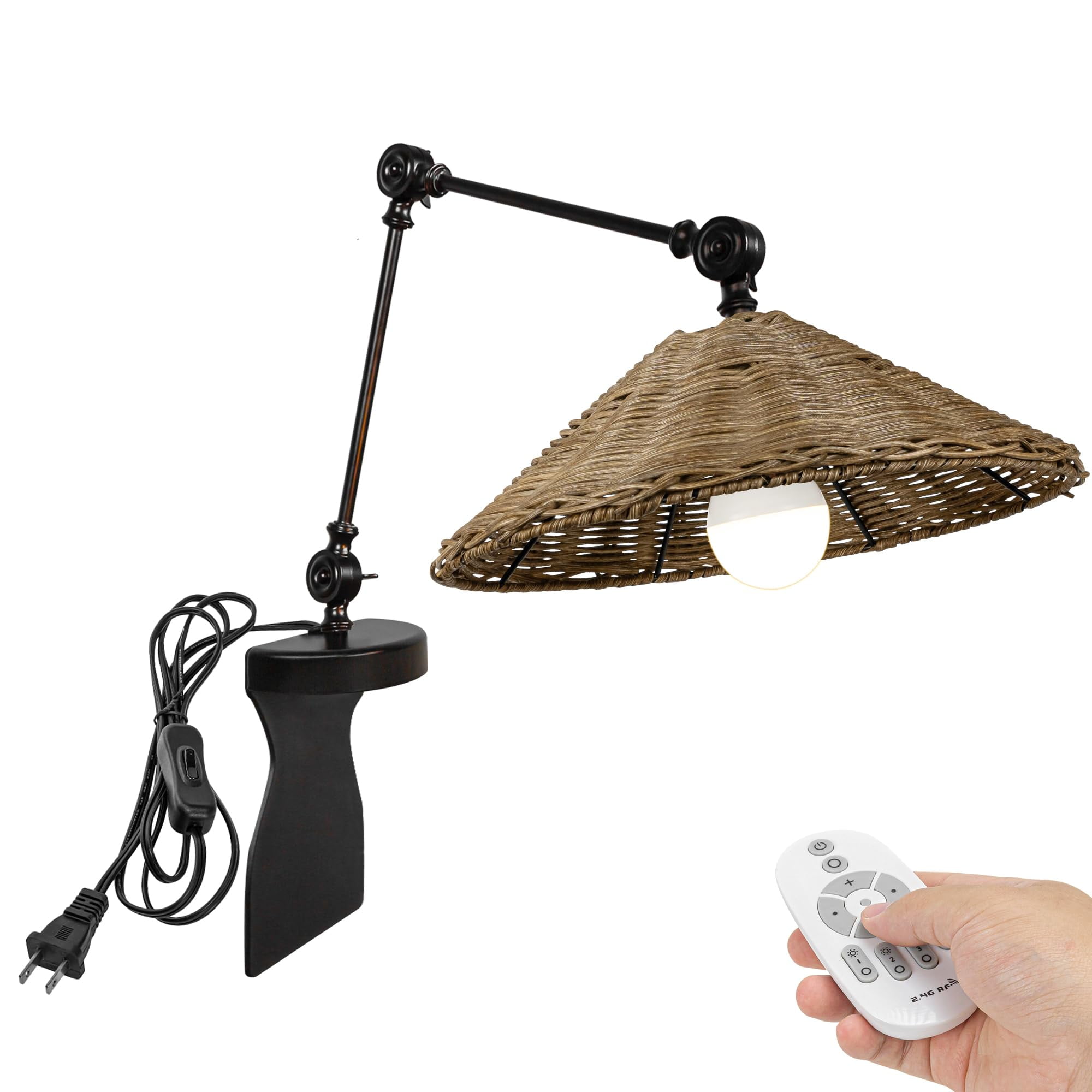 Kiven Headboard Reading Light, Dimmable No Drilling Reading Lamp ...