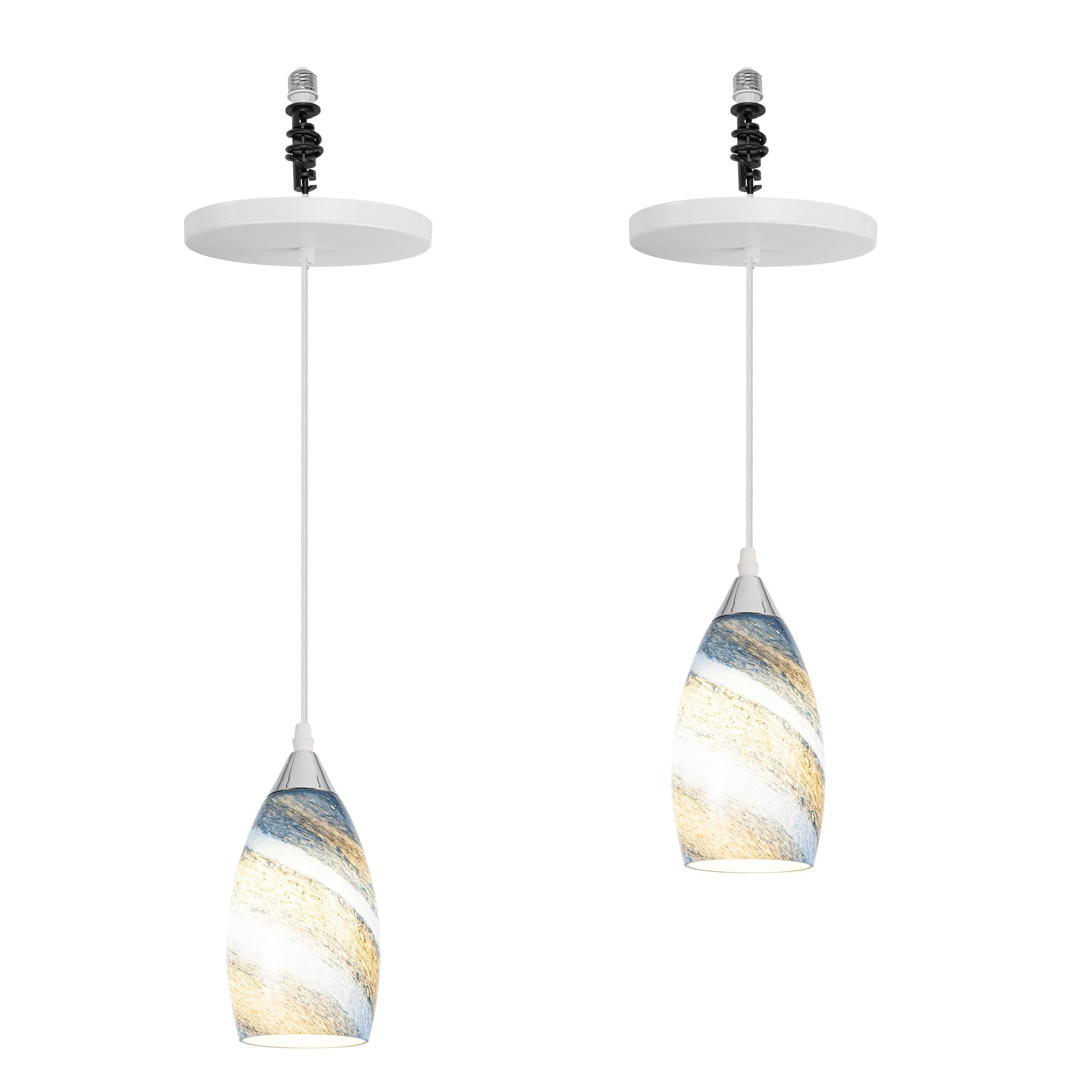 Kiven Instant Light Conversion Kit for 4/5/6inch Hole, 2 PackArt Glass ...