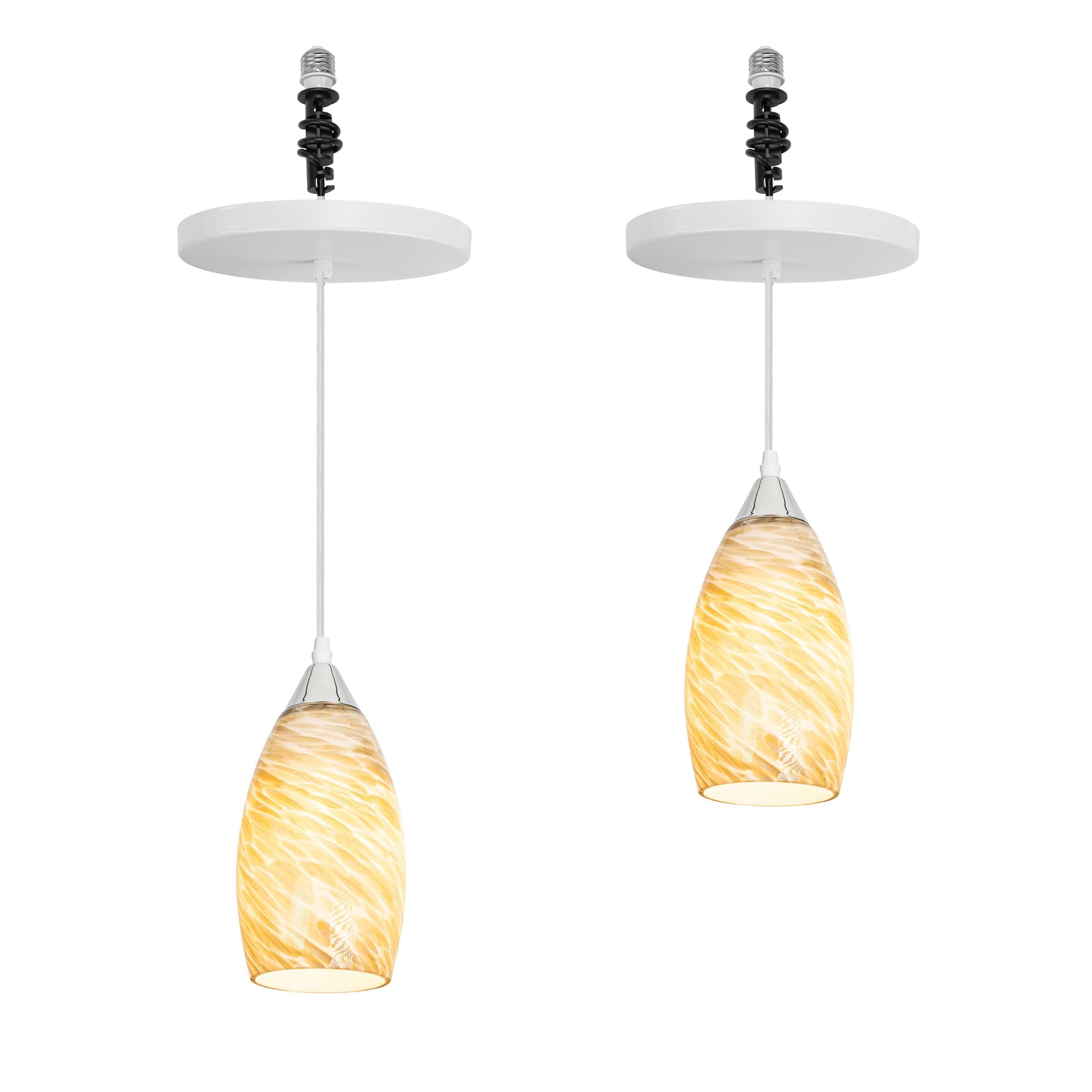 Kiven Instant Light Conversion Kit for 4/5/6inch Hole, 2 PackArt Glass ...