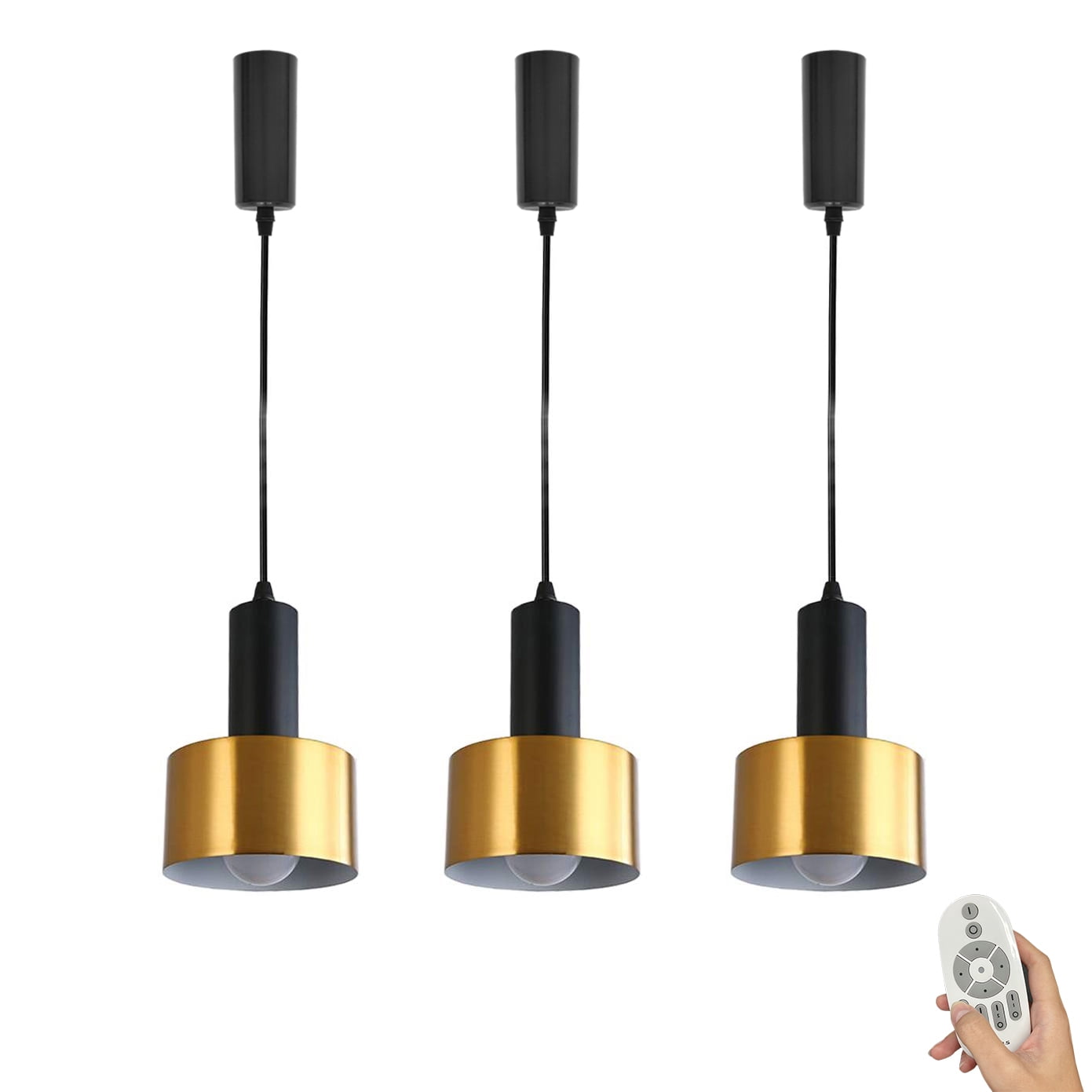 Kiven J Track Pendant Lightning with Remote, 3 Lights Modern J Track ...