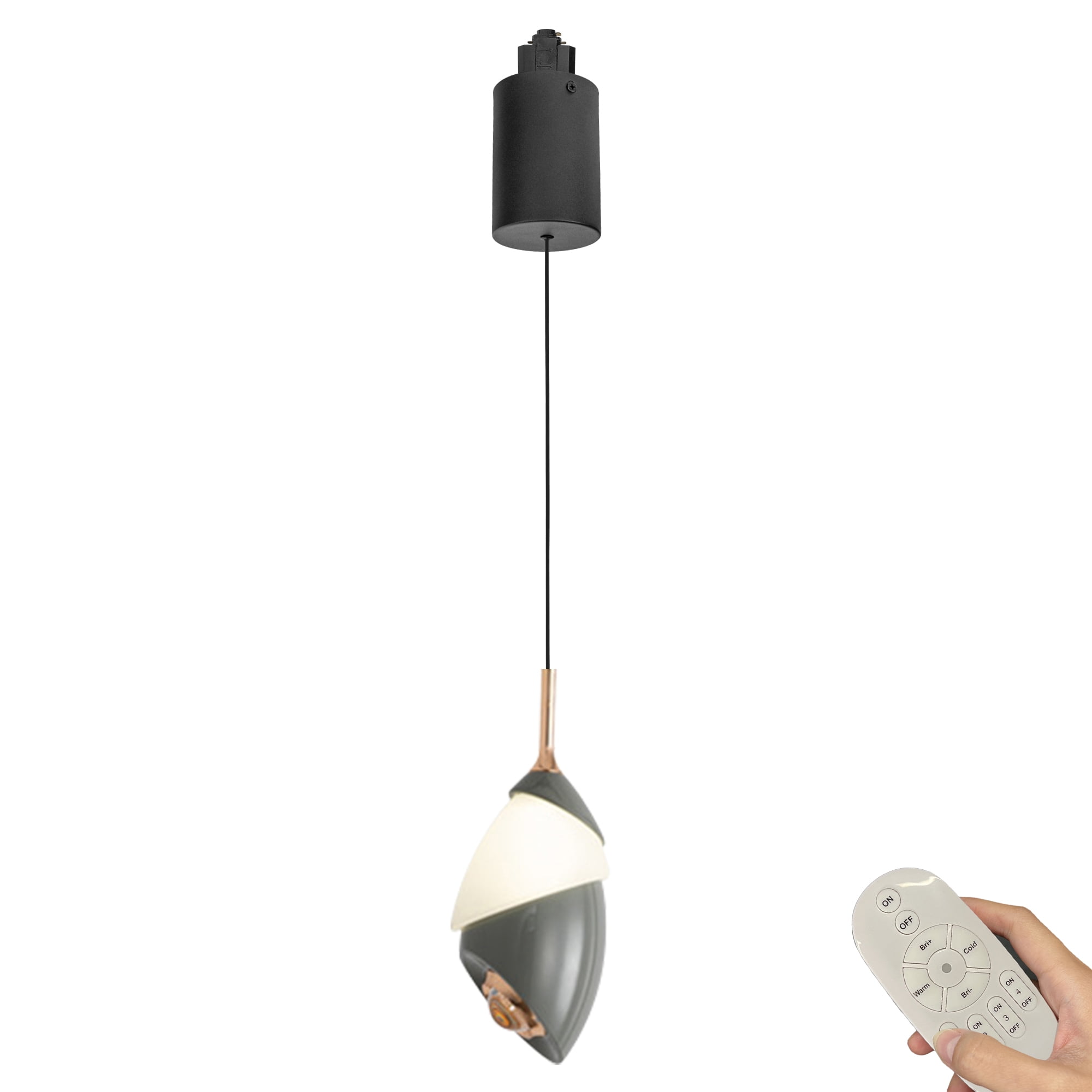 Kiven J-Type LED Track Lighting, 1-Light Modern Dimmable Juno Track ...