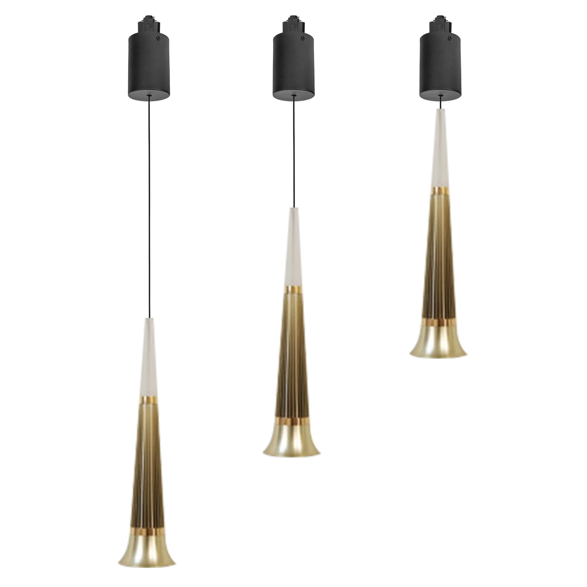 Kiven J-Type LED Track Lighting, 3-Light Modern Dimmable Juno Track ...