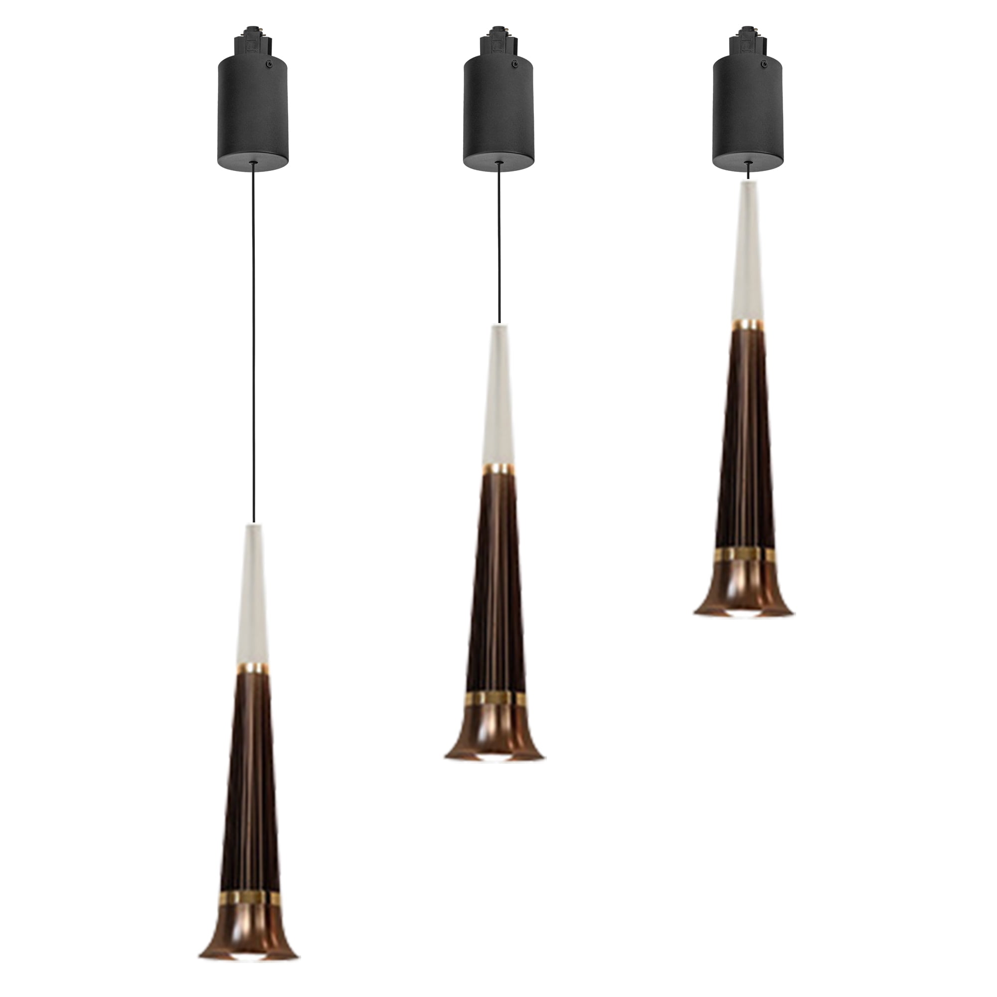 Kiven J-Type LED Track Lighting, 3-Light Modern Dimmable Juno Track ...