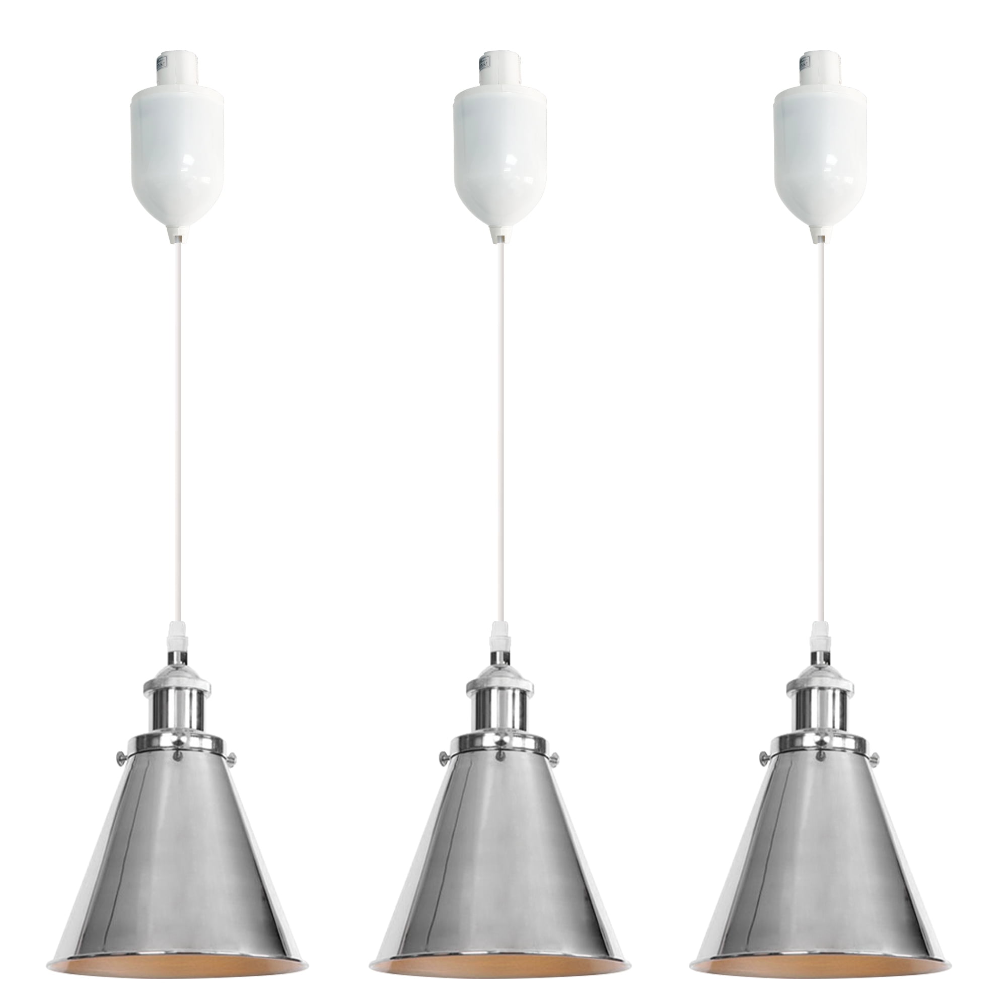 Kiven J-Type Track Lighting, 3-Light Modern Juno Track Pendant Light ...