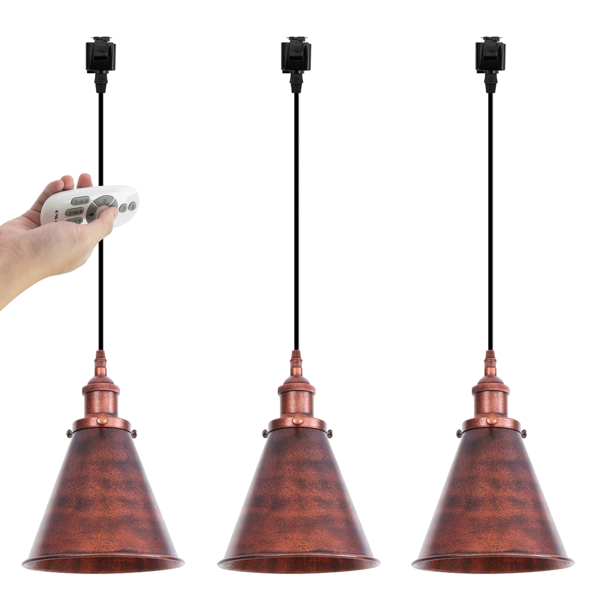 Kiven J-Type Track Lighting, 3-Light Modern Juno Track Pendant Light ...