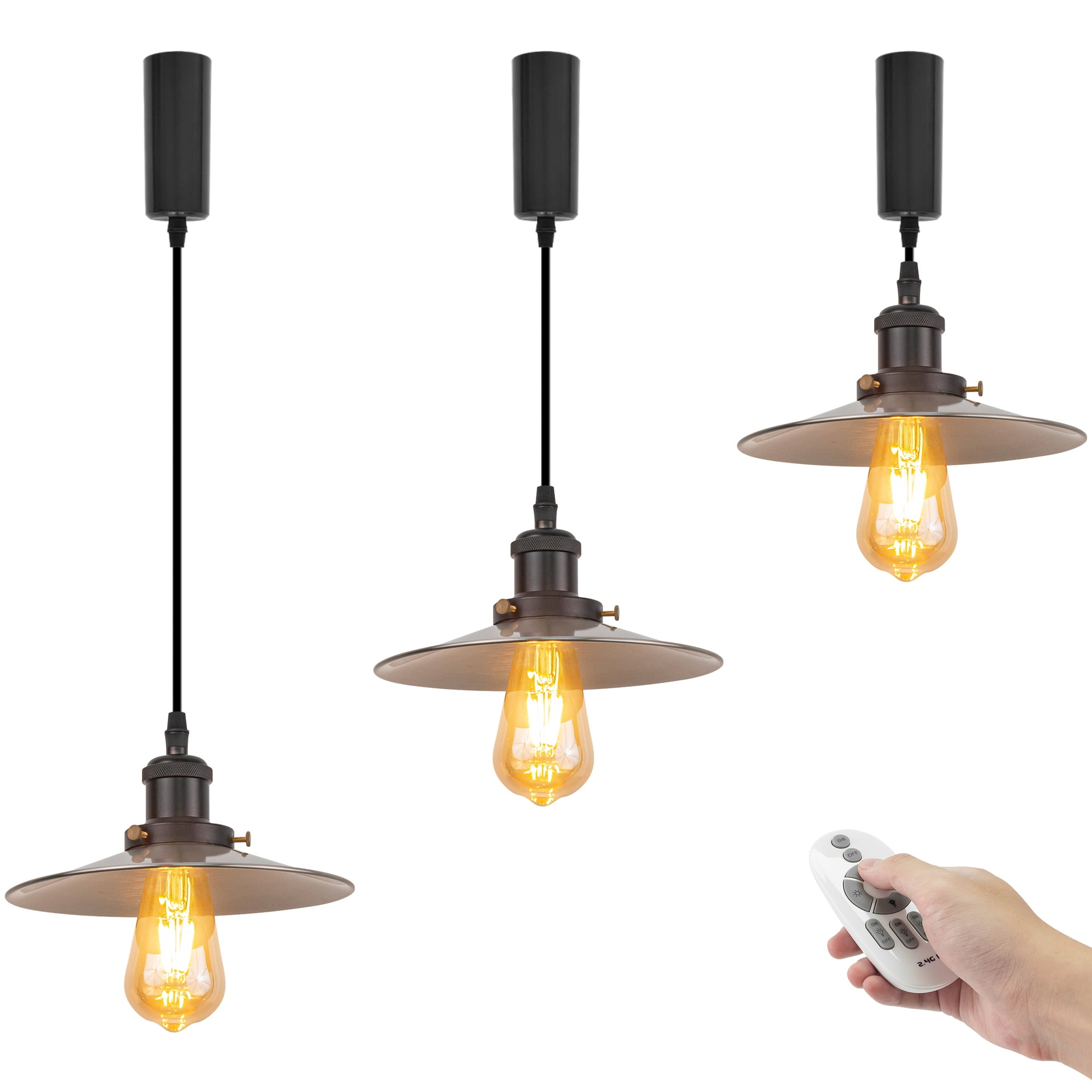 Kiven J-Type Track Lighting, 3-Light Modern Juno Track Pendant Light ...