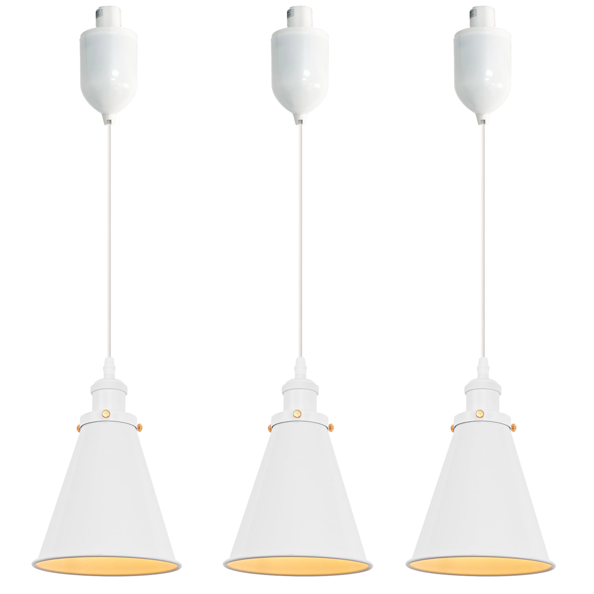Kiven J-Type Track Lighting, 3-Light Modern Juno Track Pendant Light ...