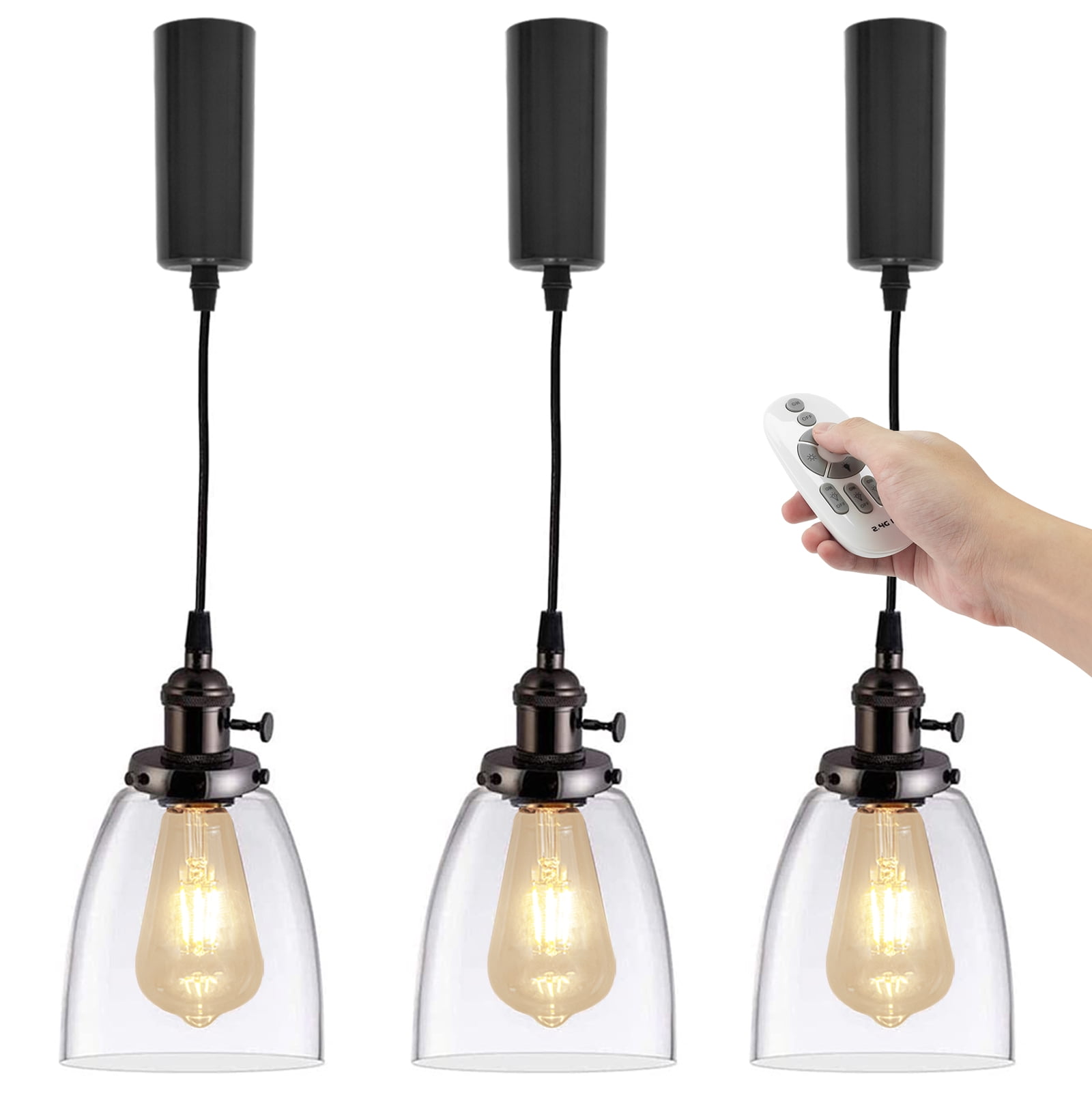 Kiven J-Type Track Lighting, 3-Light Modern Juno Track Pendant Light ...