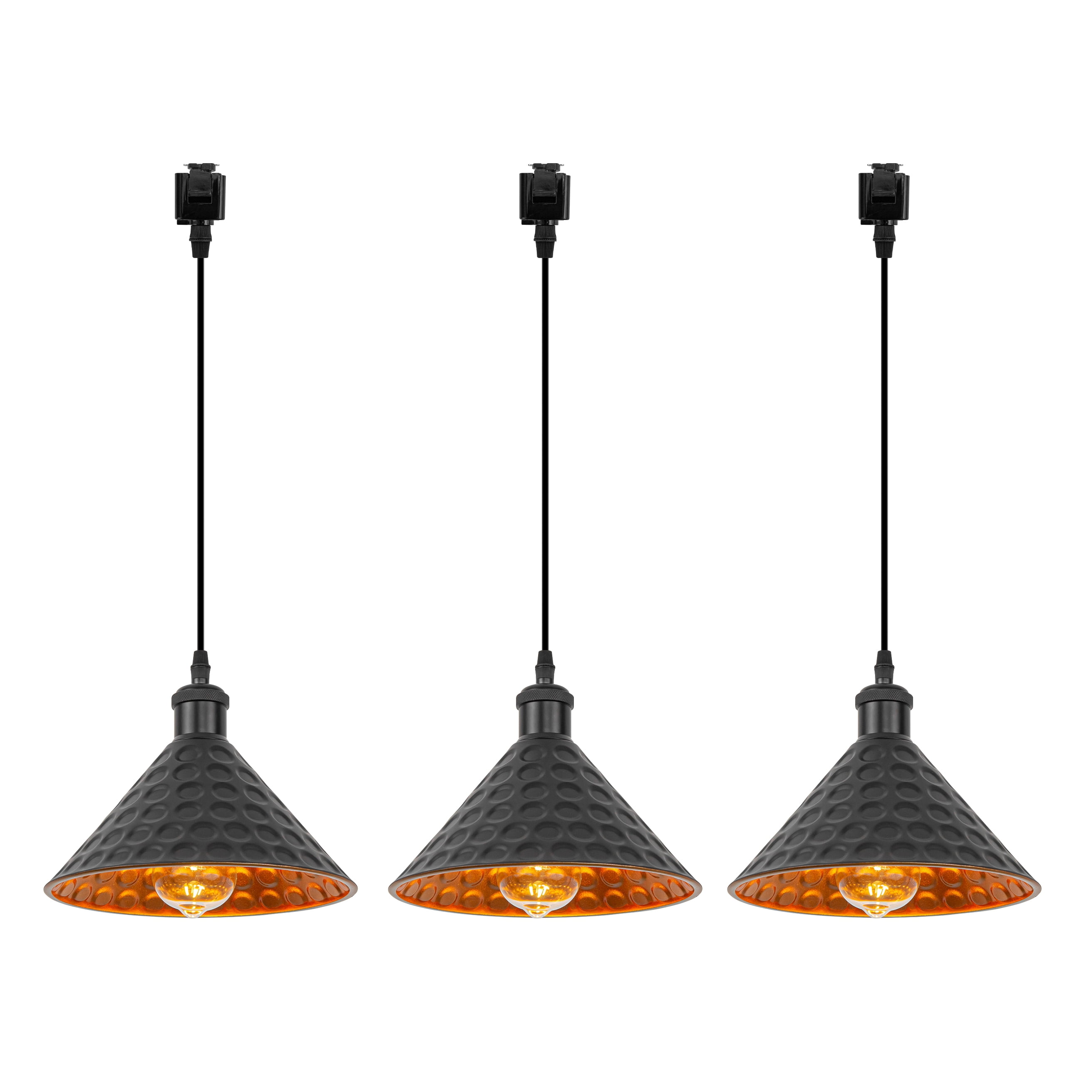 Kiven J-Type Track Lighting, 3-Light Modern Juno Track Pendant Light ...
