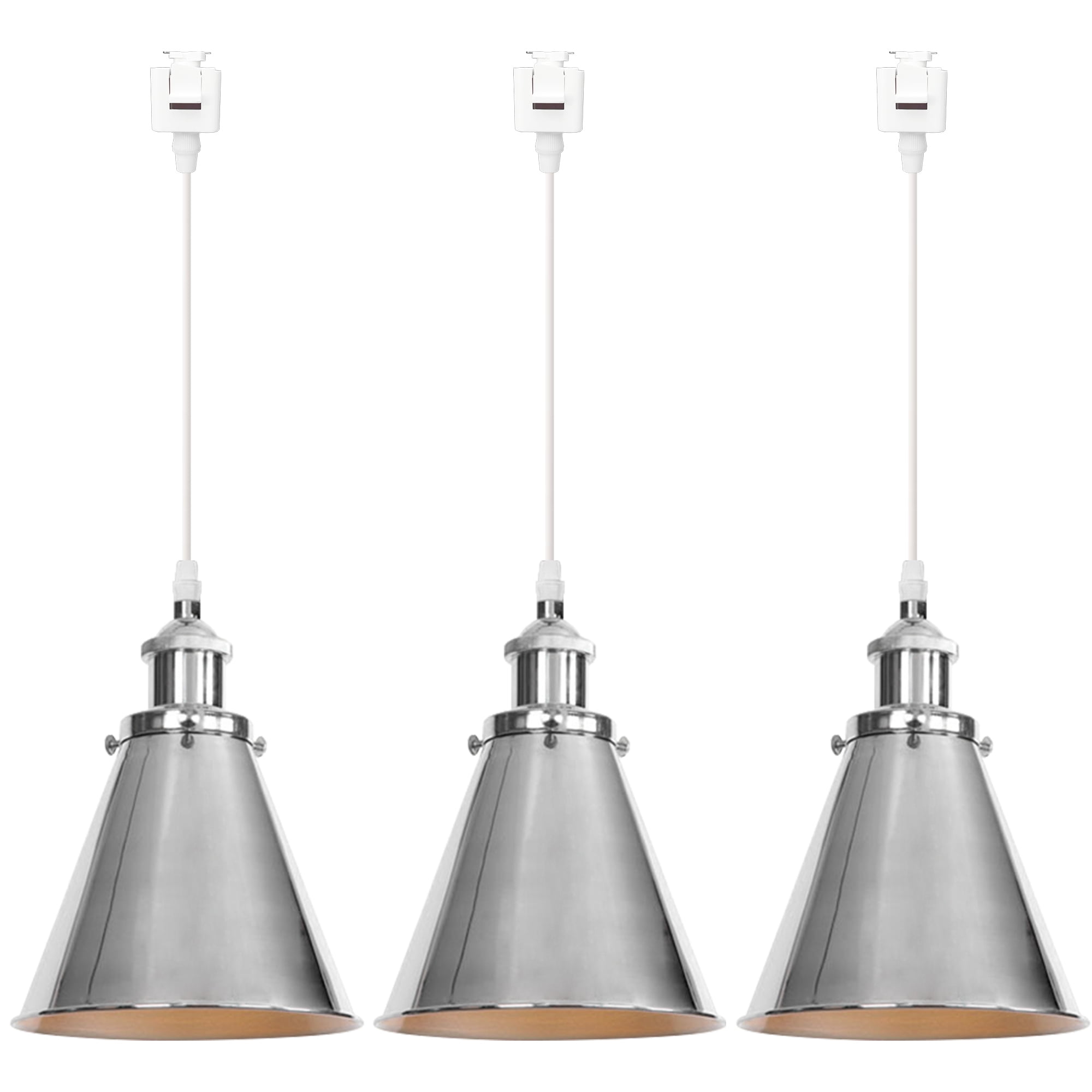 Kiven J-Type Track Lighting, 3-Light Modern Juno Track Pendant Light ...