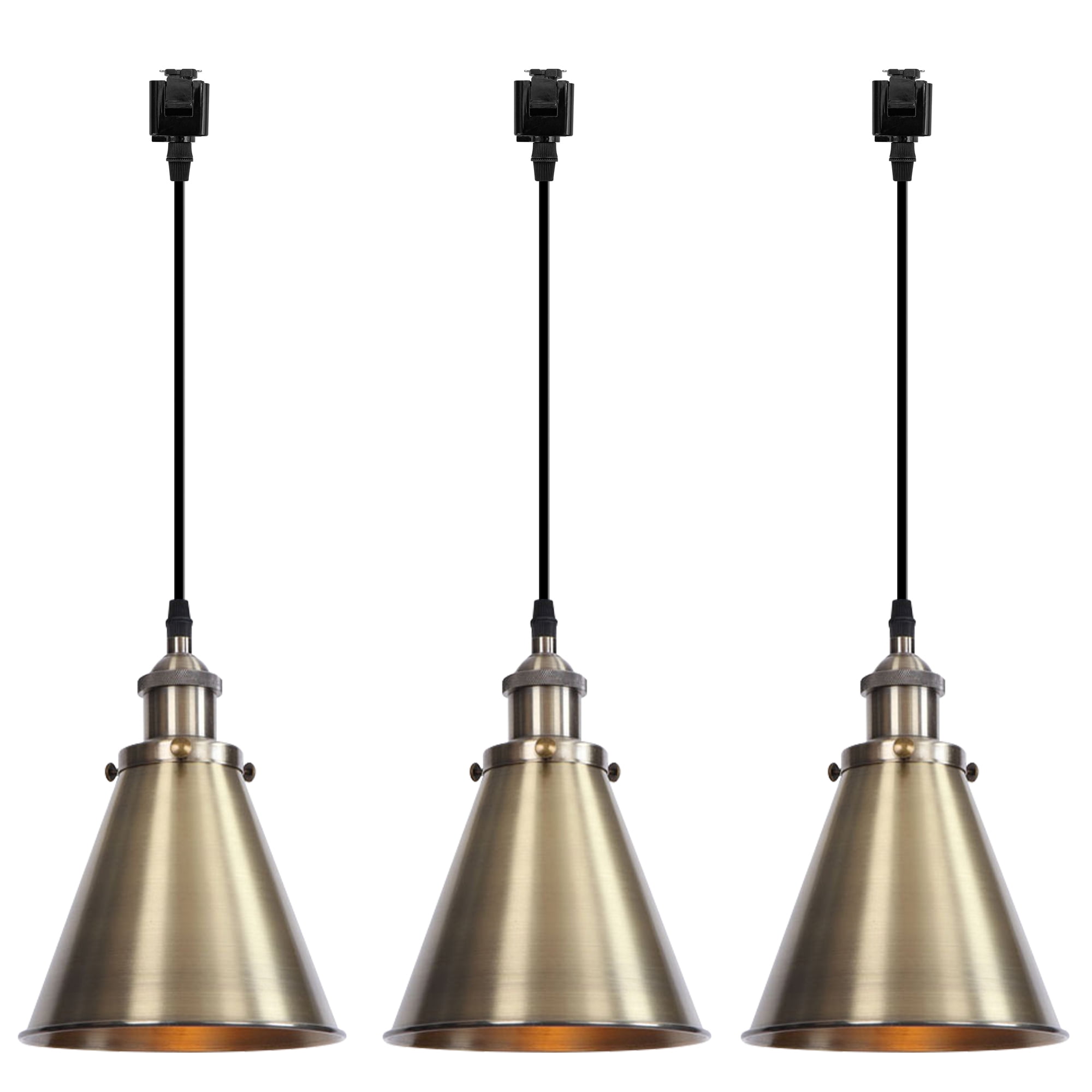 Kiven J-Type Track Lighting, 3-Light Modern Juno Track Pendant Light ...