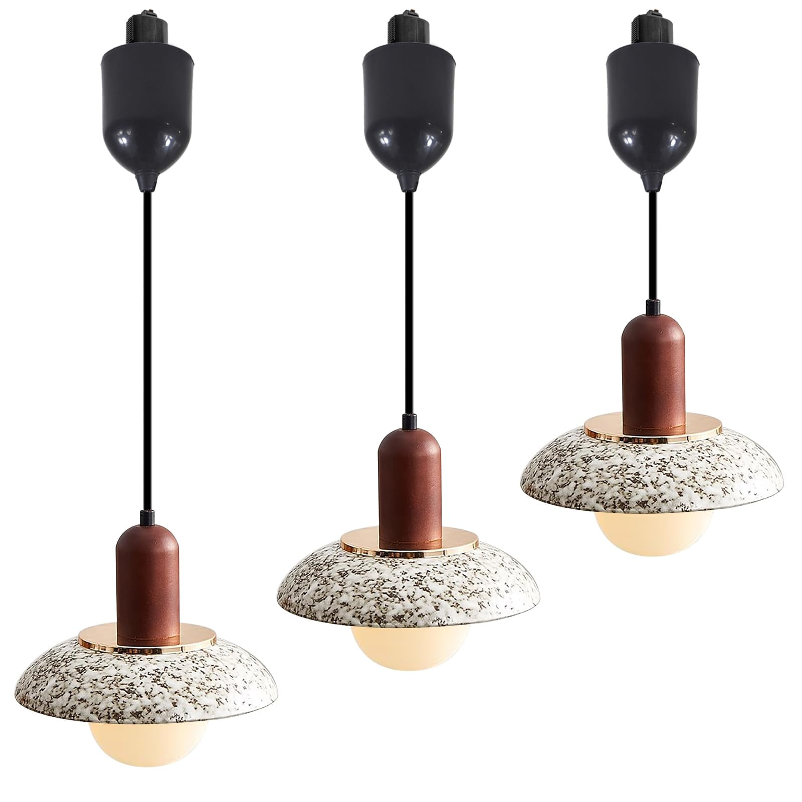 Kiven J-Type Track Lighting Pendants,3-Light Farmhouse J Track Pendant ...