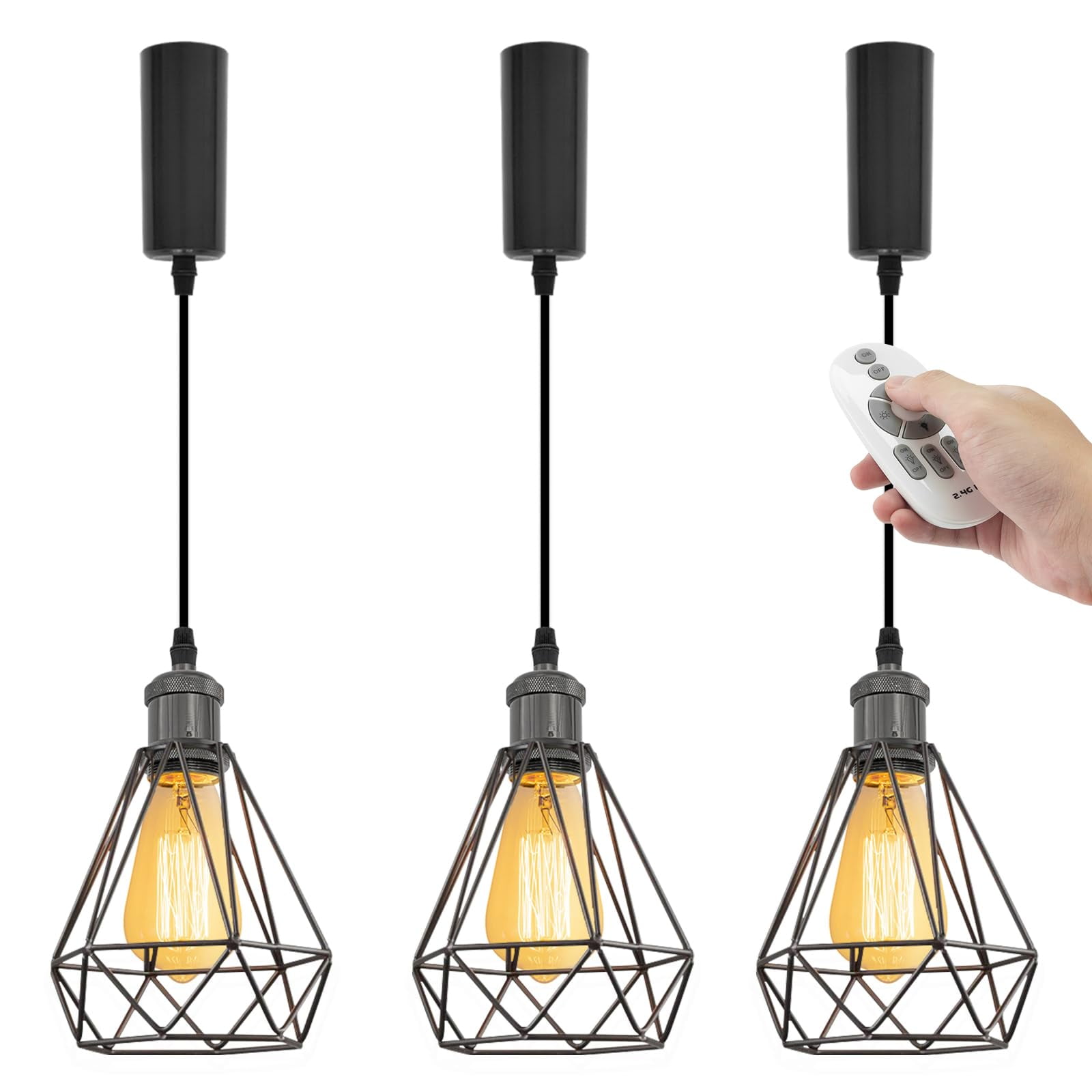 Kiven J-Type Track Lighting Pendants, 3-Light J Track Pendant Lights ...