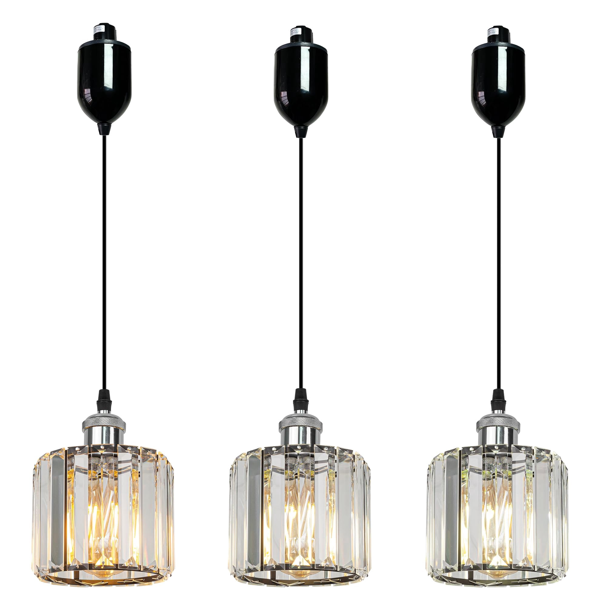 Kiven J-Type Track Lighting Pendants, 3-Light J Track Pendant Lights ...