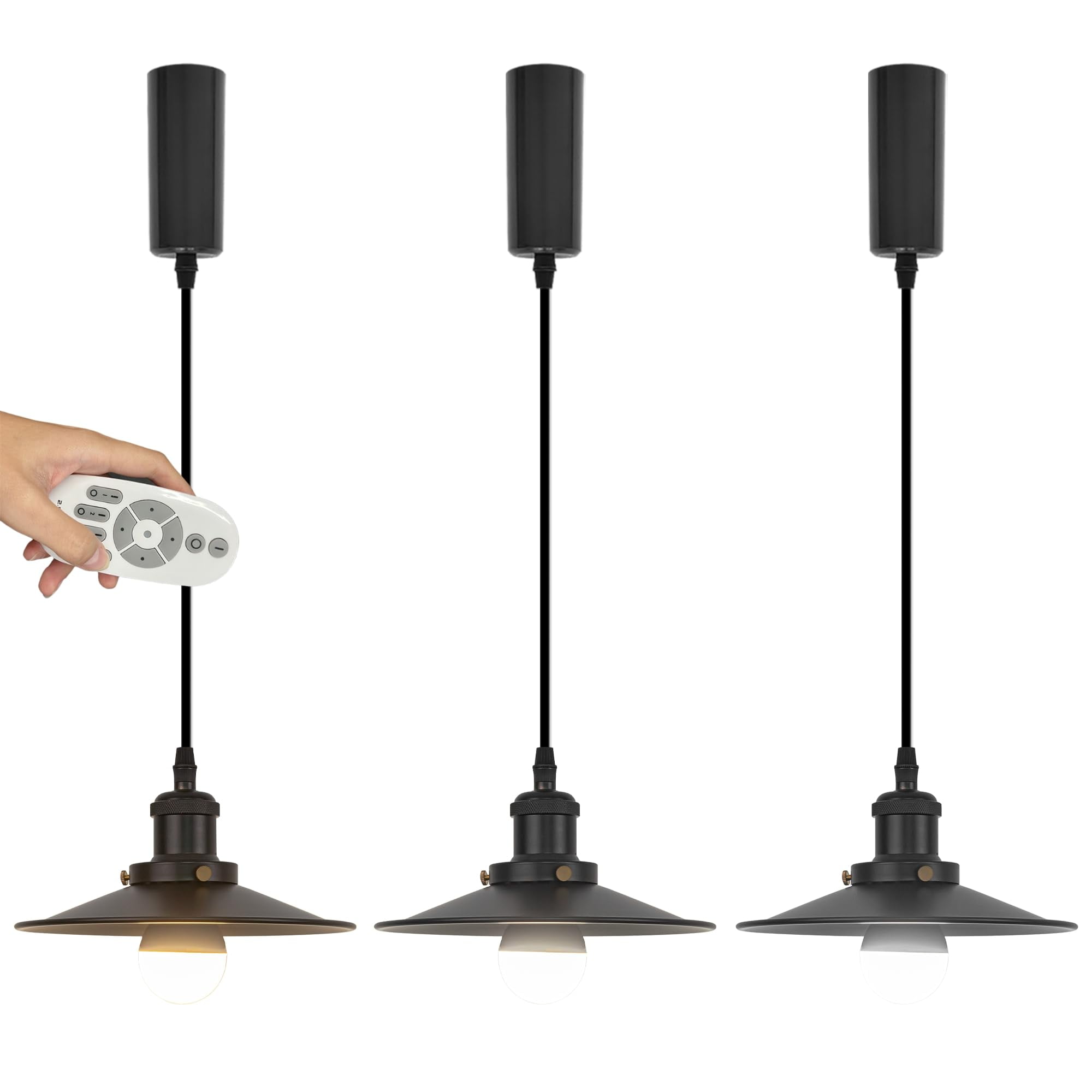 Kiven J-Type Track Lighting Pendants, 3-Light J Track Pendant Lights ...