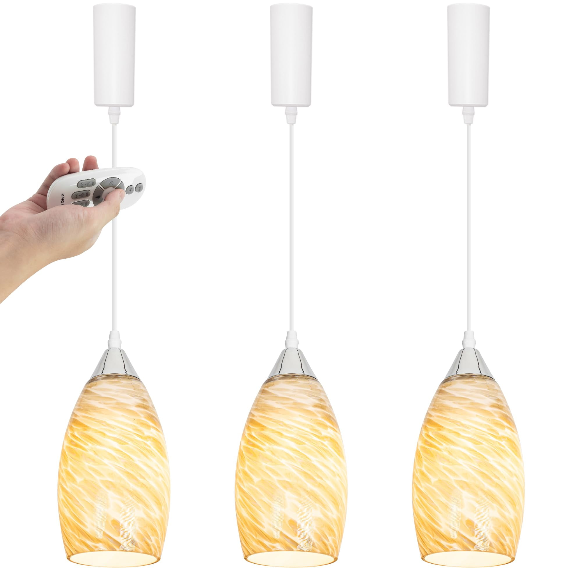 Kiven J-Type Track Lighting Pendants Adjustable Height,Dimmable ...