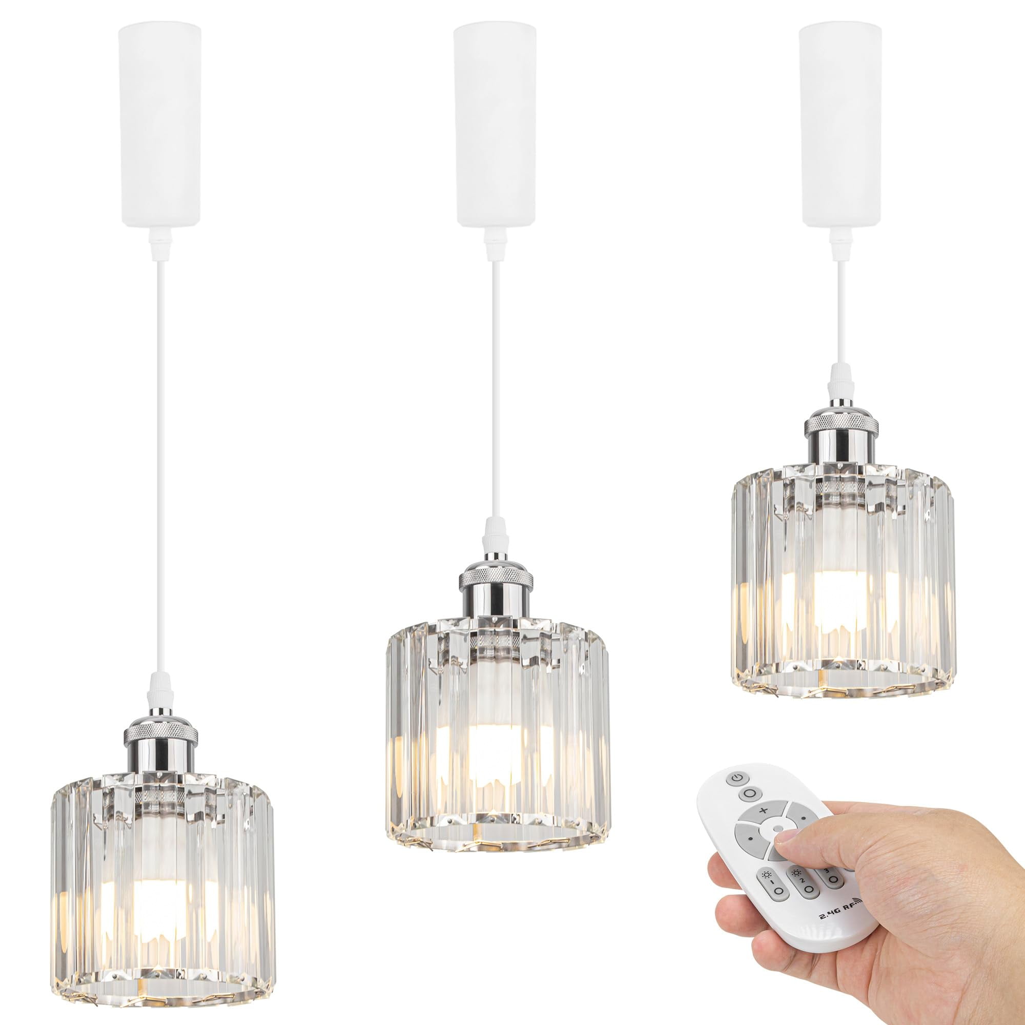 Kiven J-Type Track Lighting Pendants Adjustable Height,Dimmable Modern ...