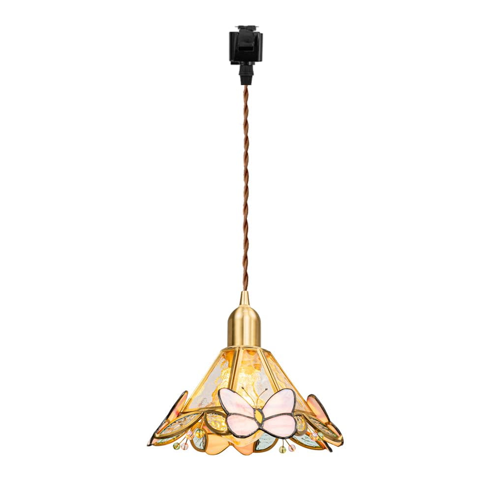 Kiven J-Type track lighting pendants,1-Light Tiffany Style J track ...