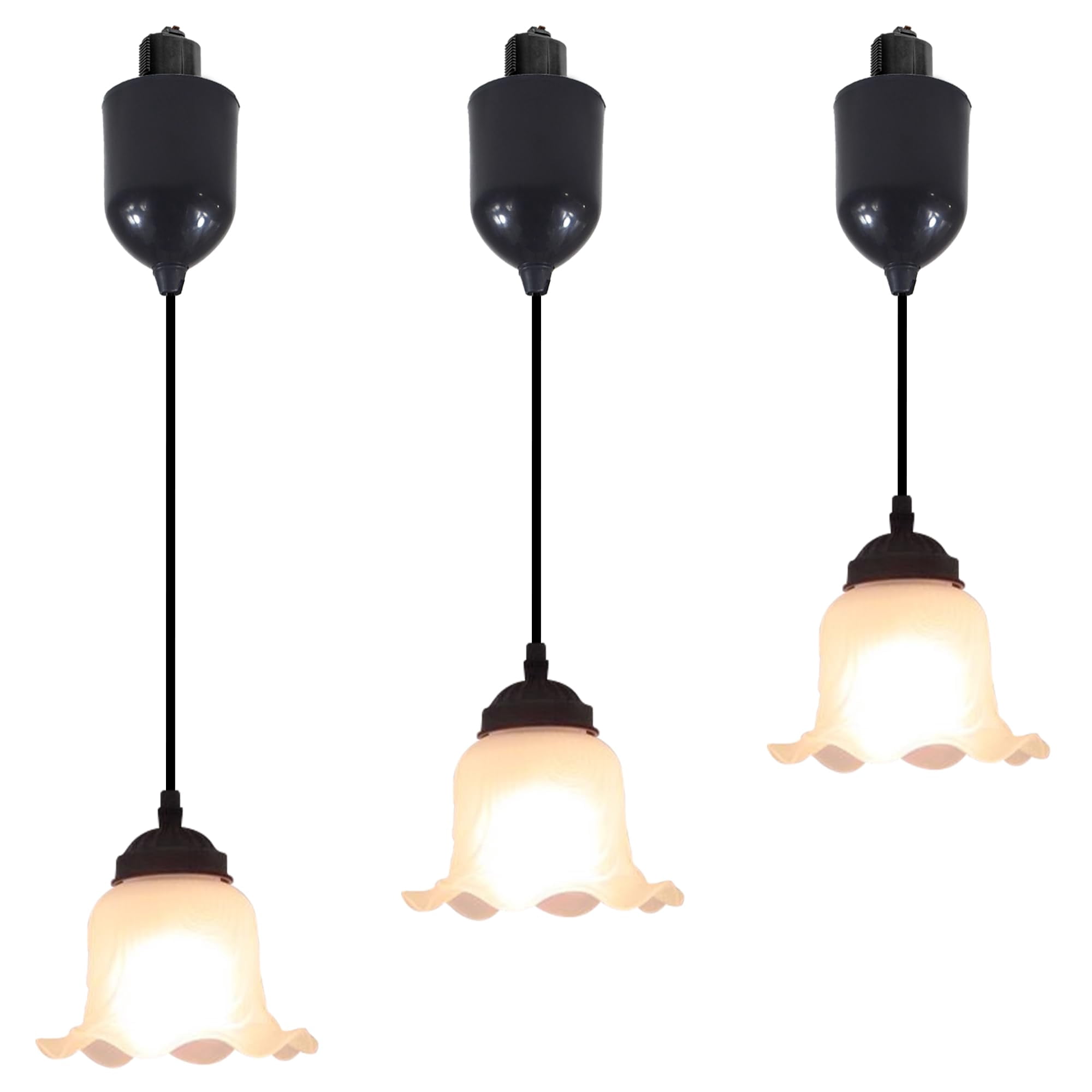 Kiven J-Type track lighting pendants Adjustable Height,3-Light Modern ...