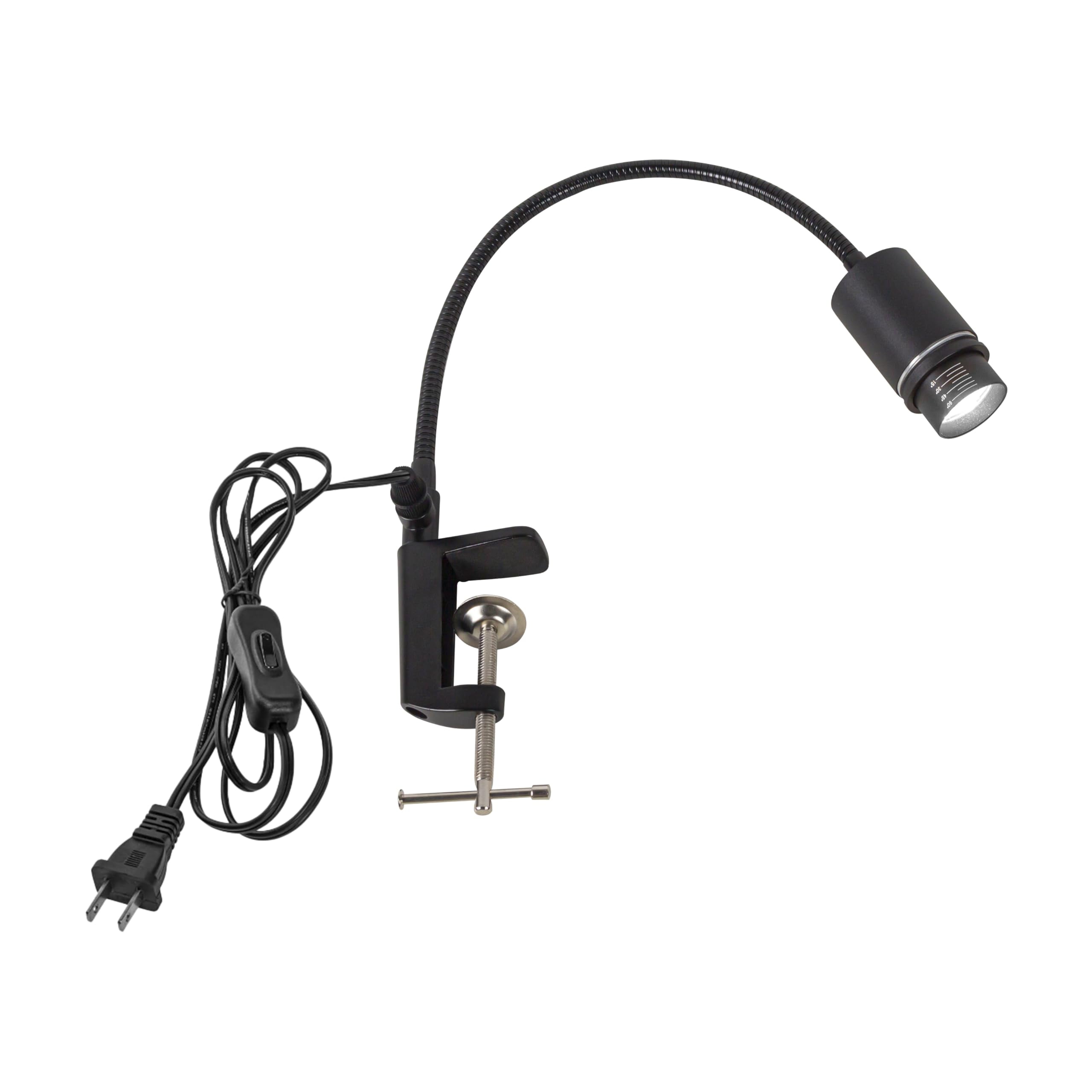 Kiven LED Work Light, Black Gooseneck Led Light with 5.9FT Plug-in Cord ...