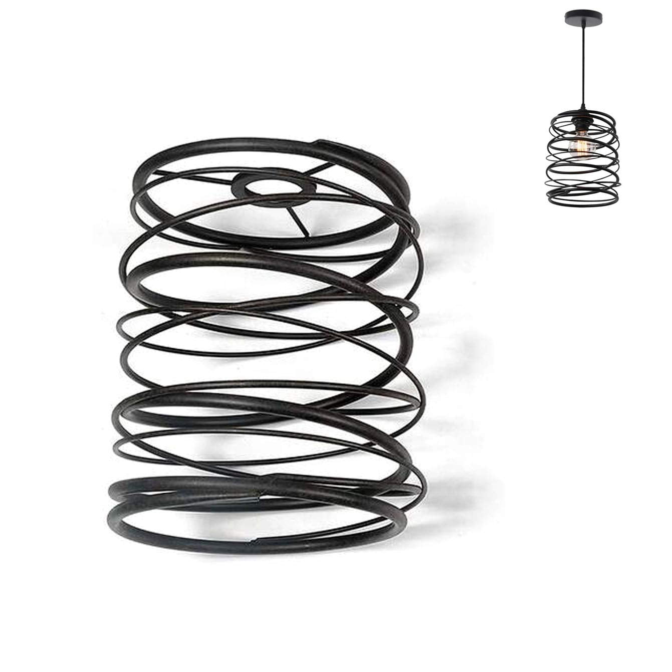 Kiven Metal Bulb Guard, Black Finish Steel Lamp Cage for Hanging ...