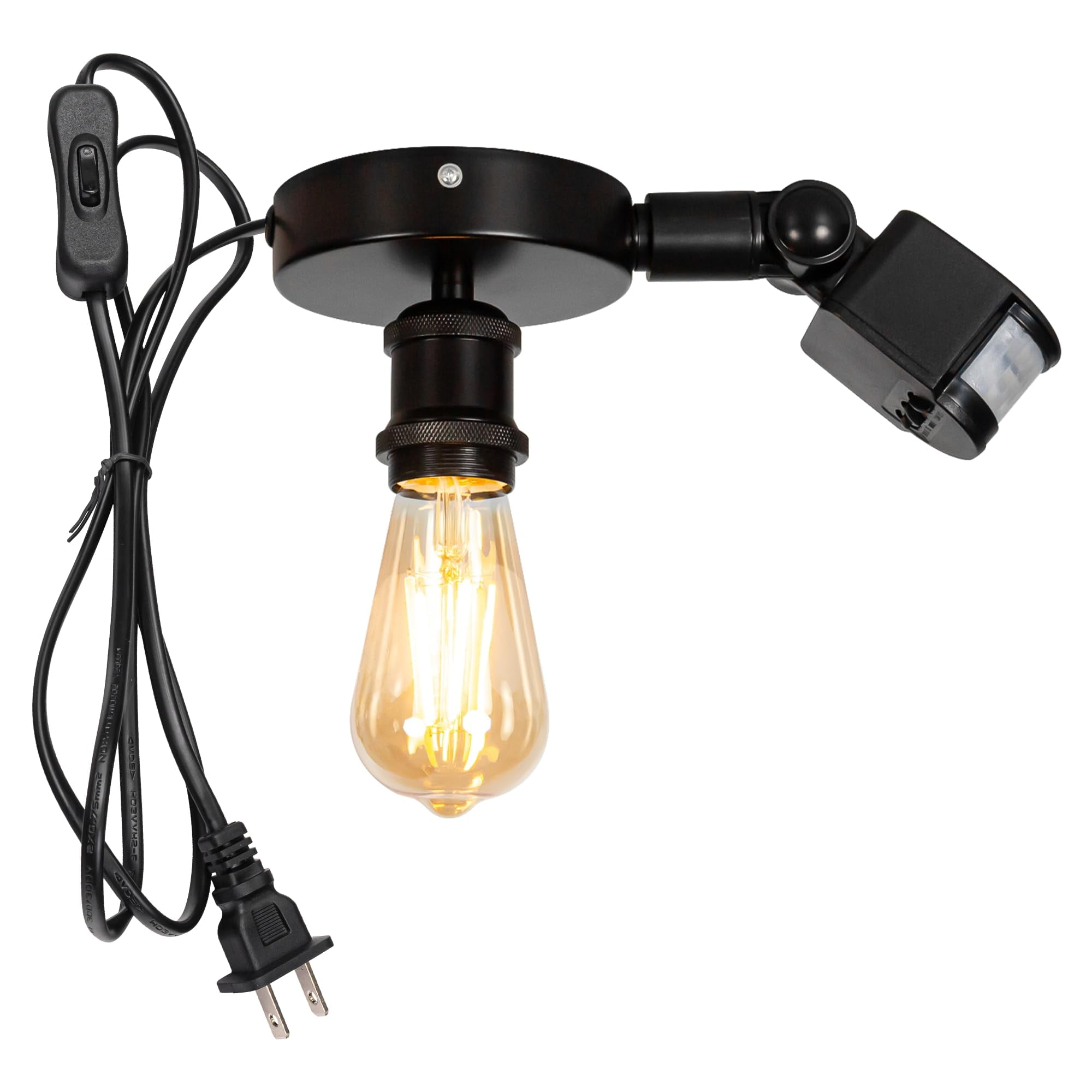 Kiven Motion Sensor Ceiling Light, Motion Activated Plug-in Ceiling ...