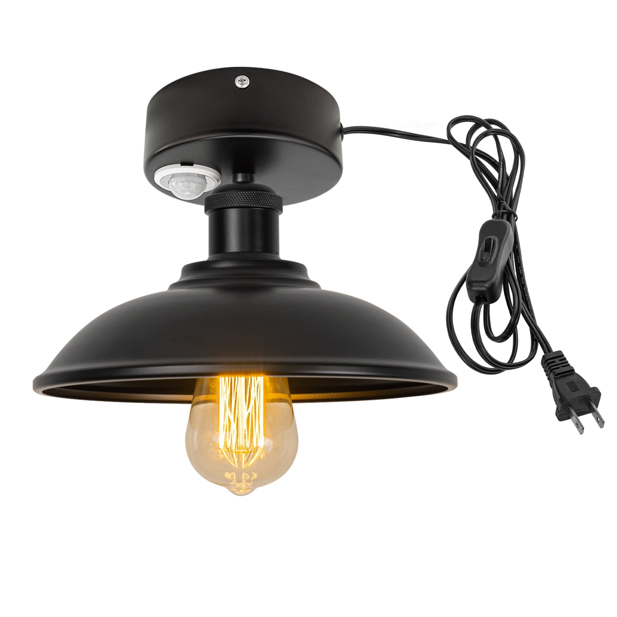 Kiven Motion Sensor Ceiling Light, Motion Activated Plug-in Ceiling ...