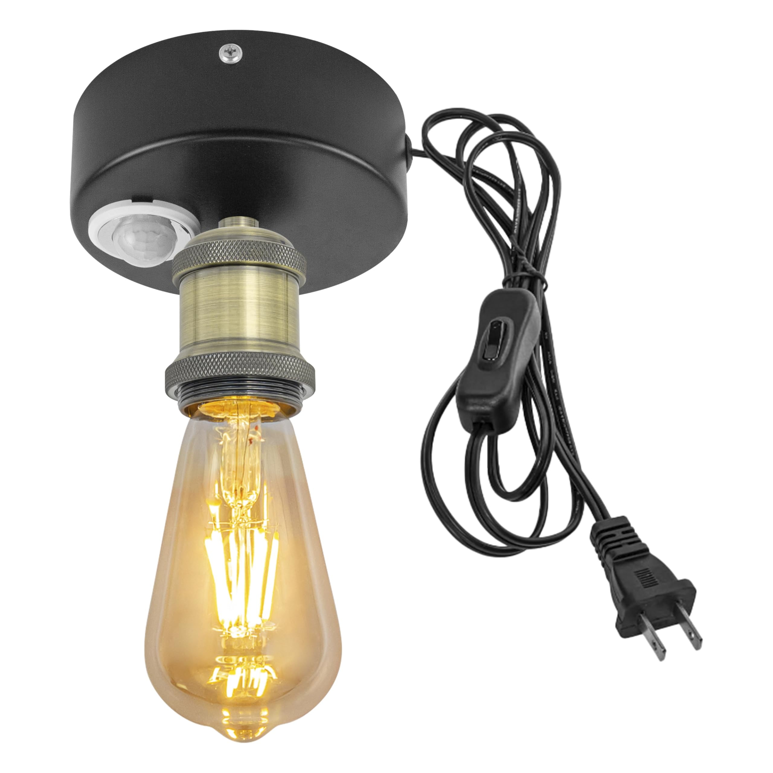 Kiven Motion Sensor Ceiling Light, Motion Activated Plug-in Ceiling ...