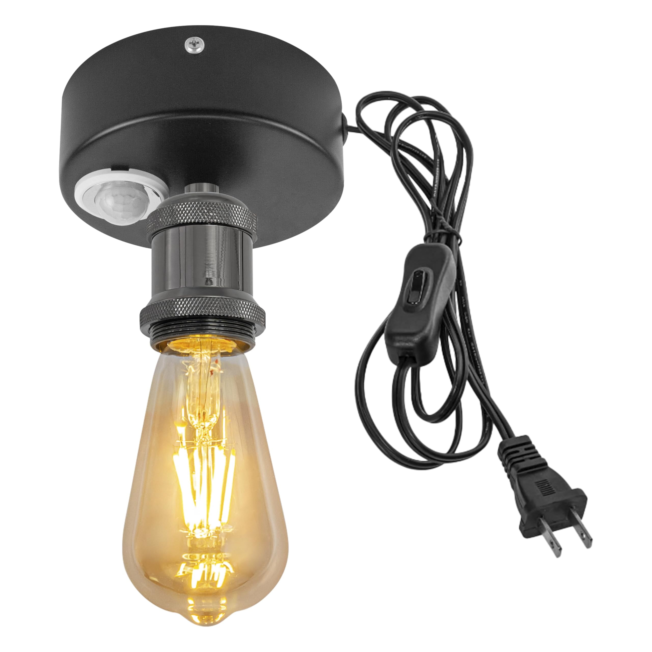 Kiven Motion Sensor Ceiling Light, Motion Activated Plug-in Ceiling ...