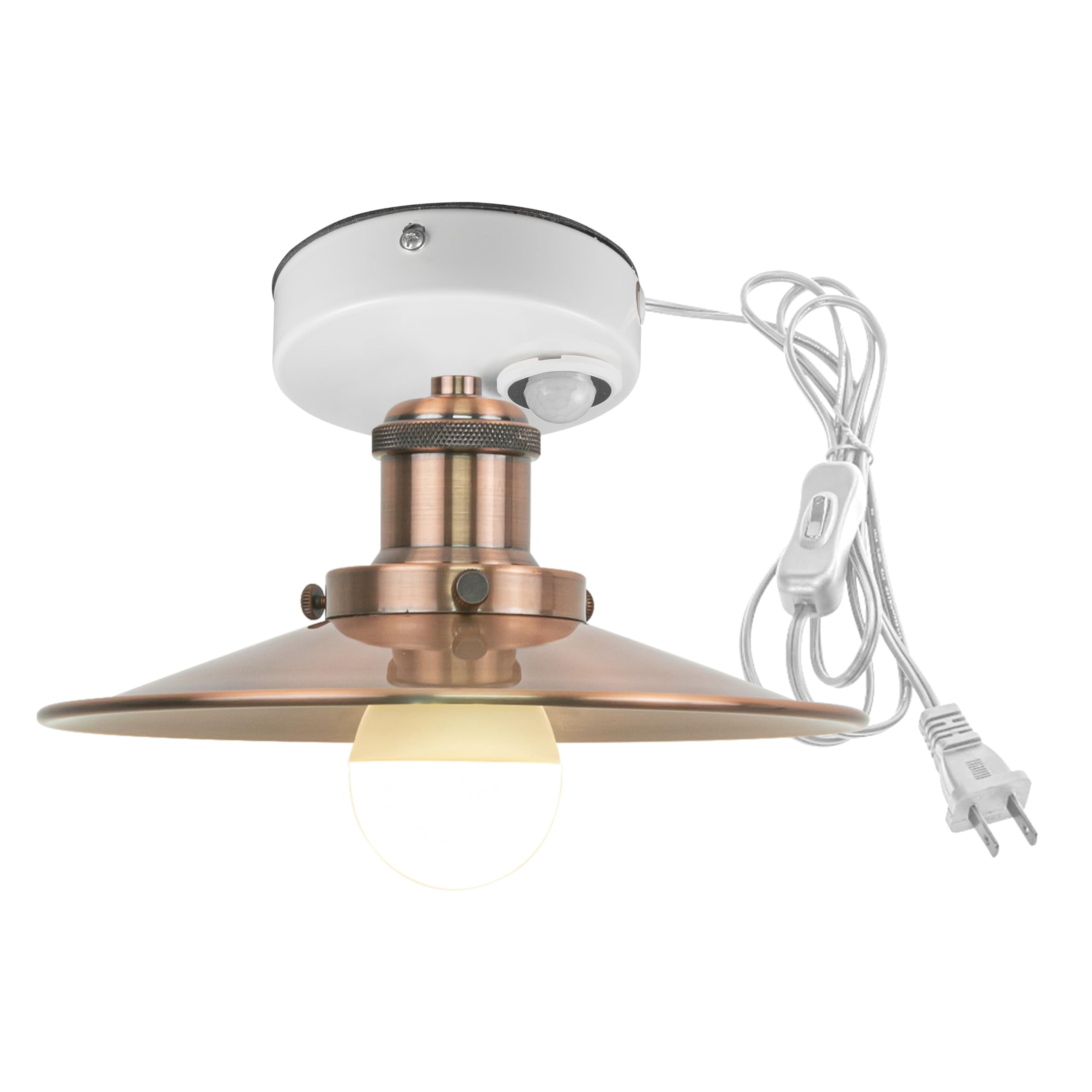 Kiven Motion Sensor Ceiling Light, Motion Activated Plug-in Ceiling ...