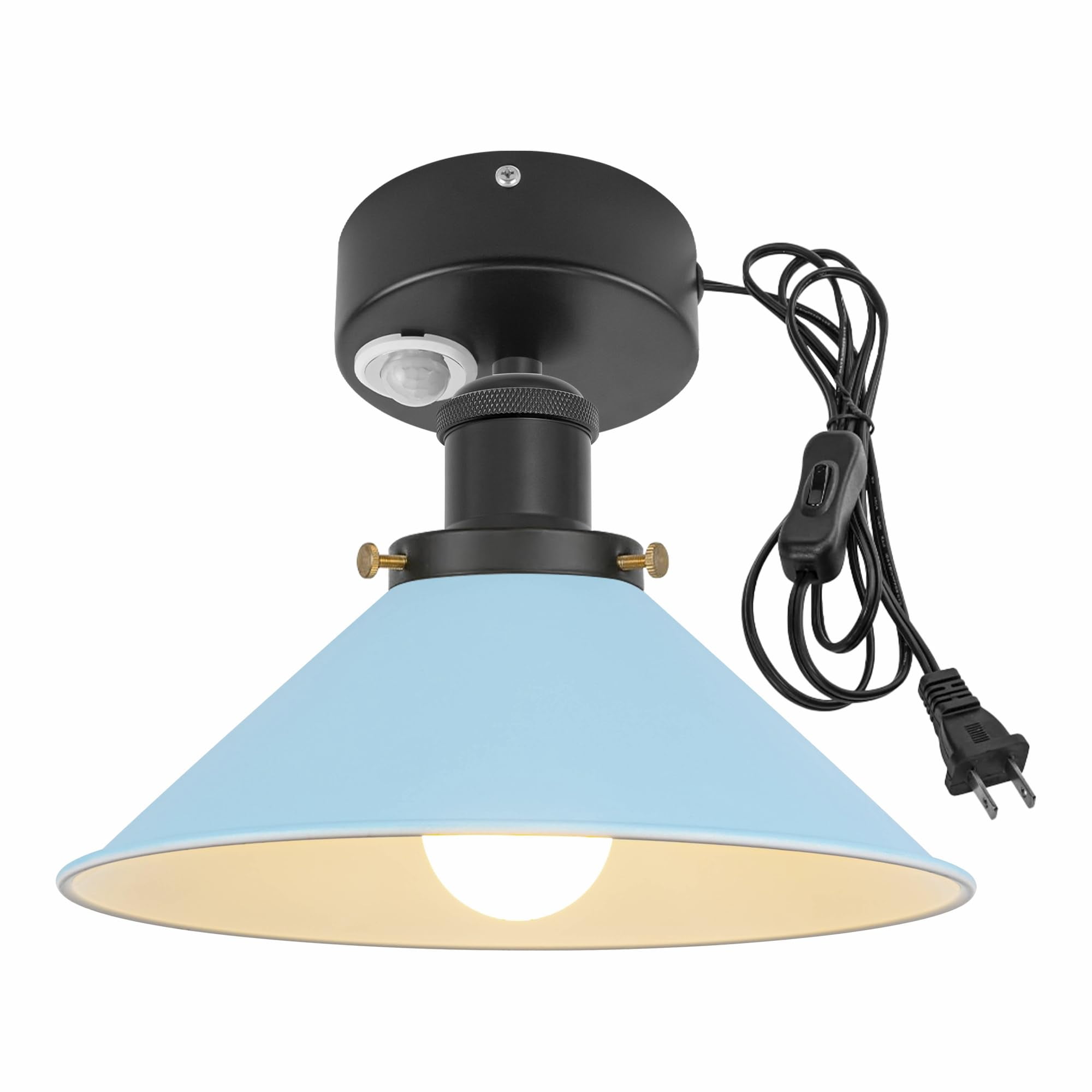 Kiven Motion Sensor Ceiling Light, Motion Activated Plug-in Ceiling ...