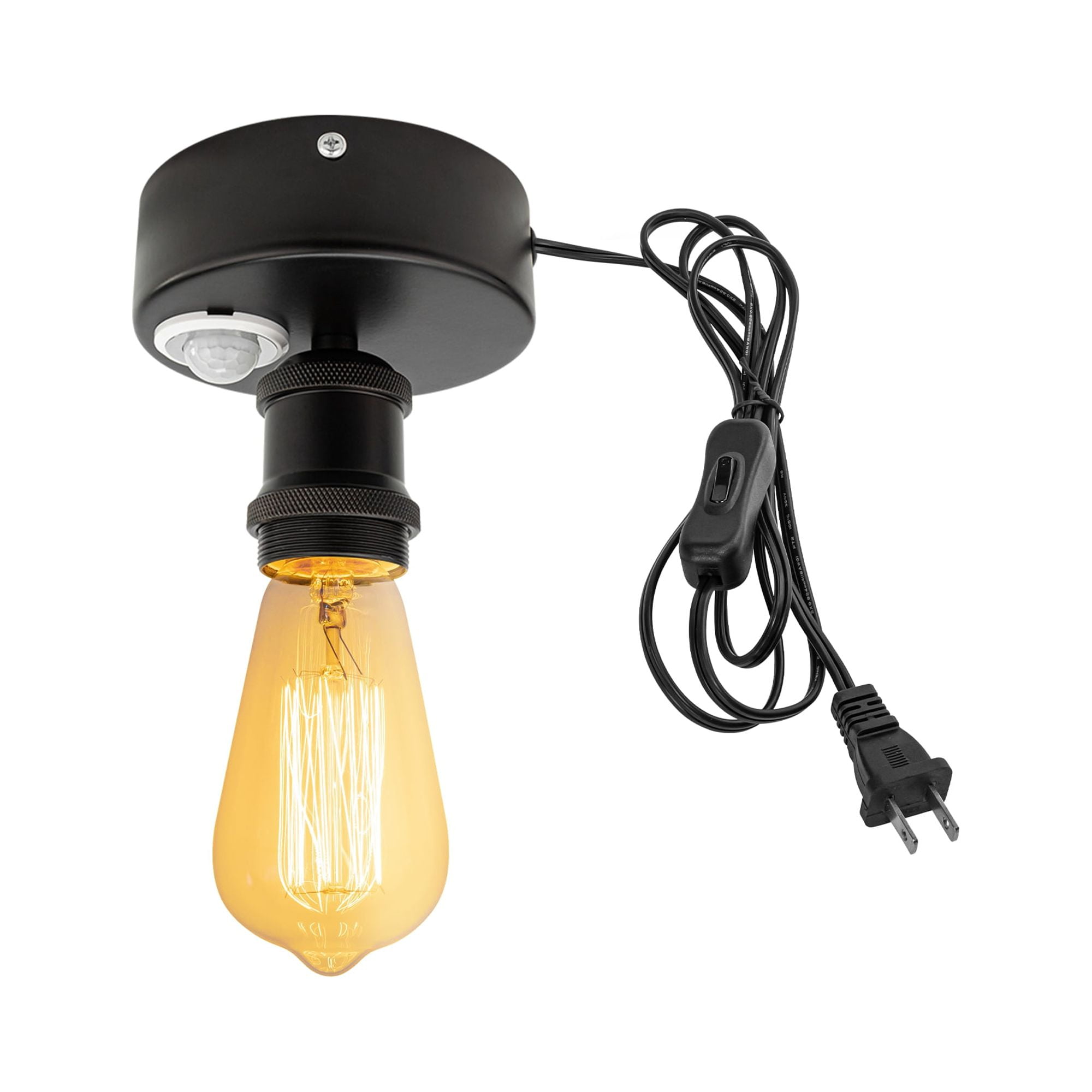 Kiven Motion Sensor Ceiling Light, Motion Activated Plug-in Ceiling ...