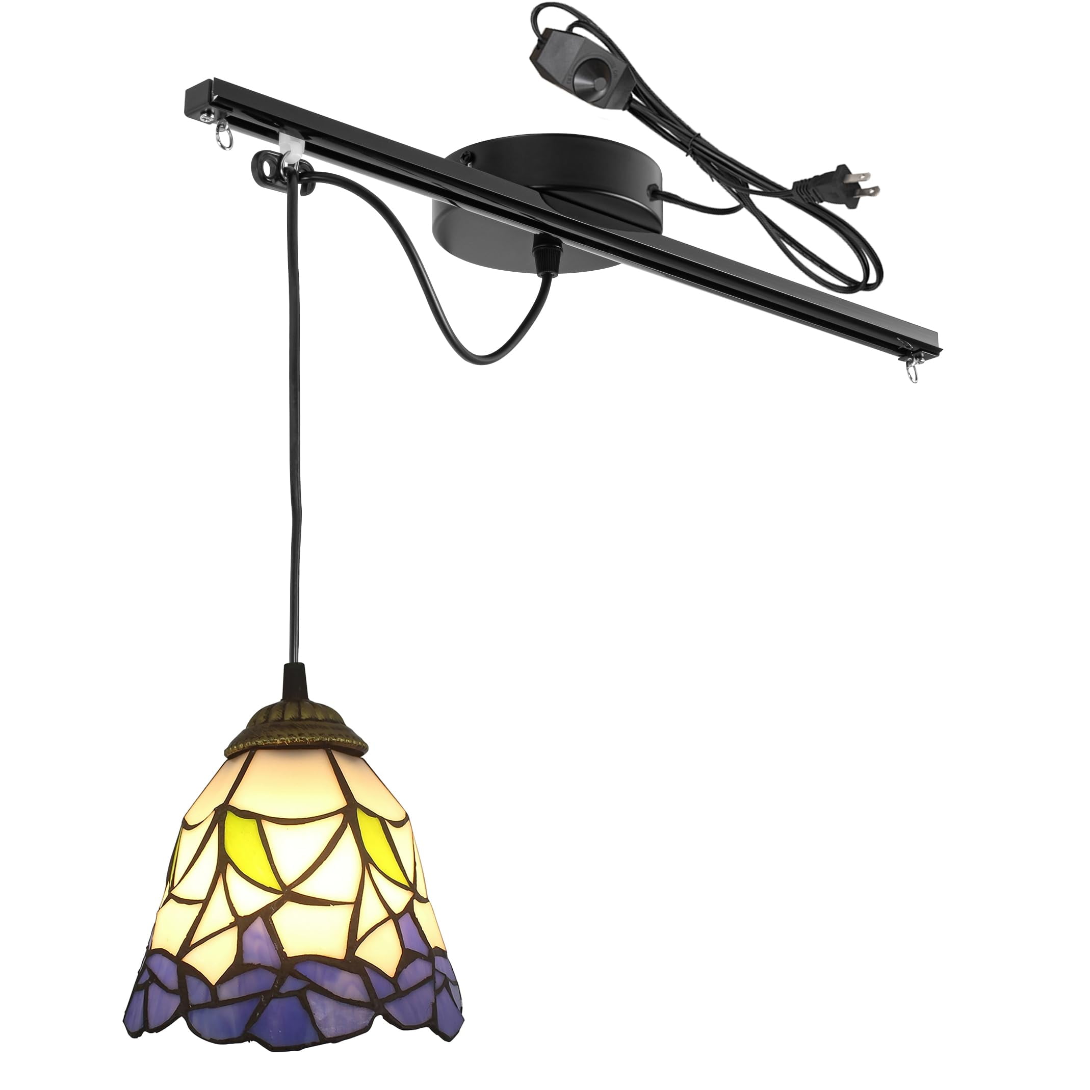 Kiven Movable Pendant Lights with 19" Track and 15ft Plug in Cord ...