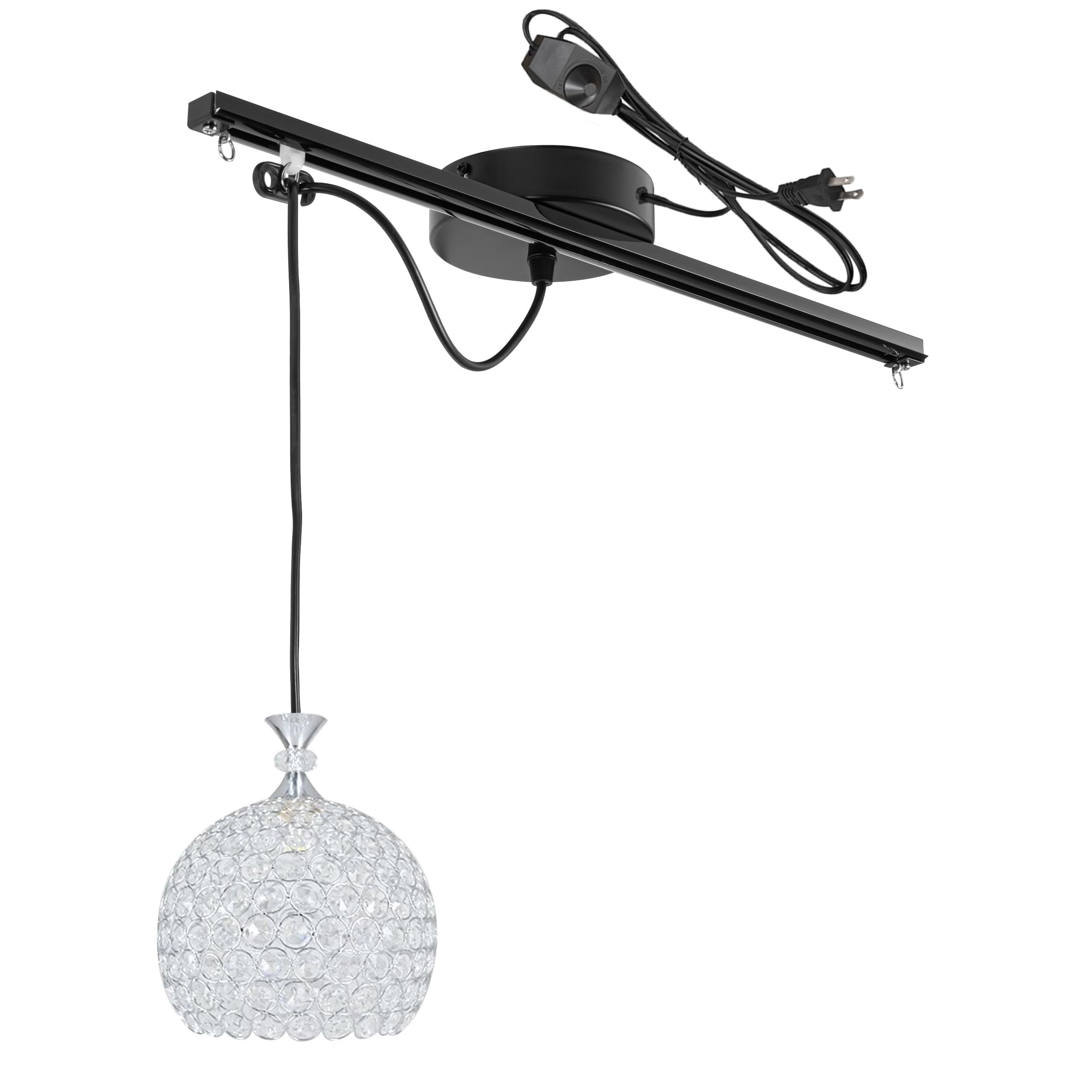 Kiven Movable Pendant Lights with 19" Track and 15ft Plug in Cord ...