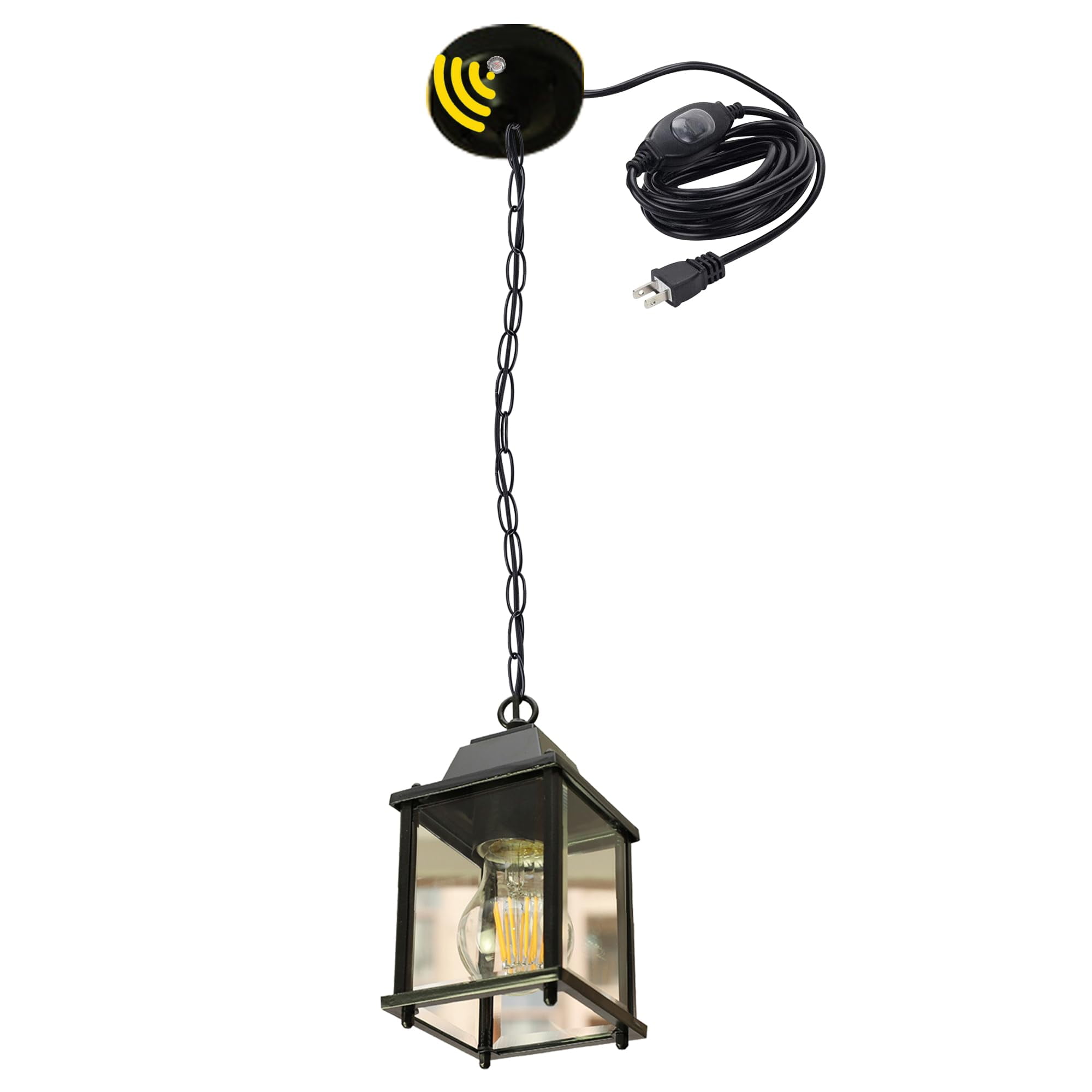 Kiven Outdoor Pendant Light Dusk to Dawn with 15FT Plug-in Cord, IP65 ...