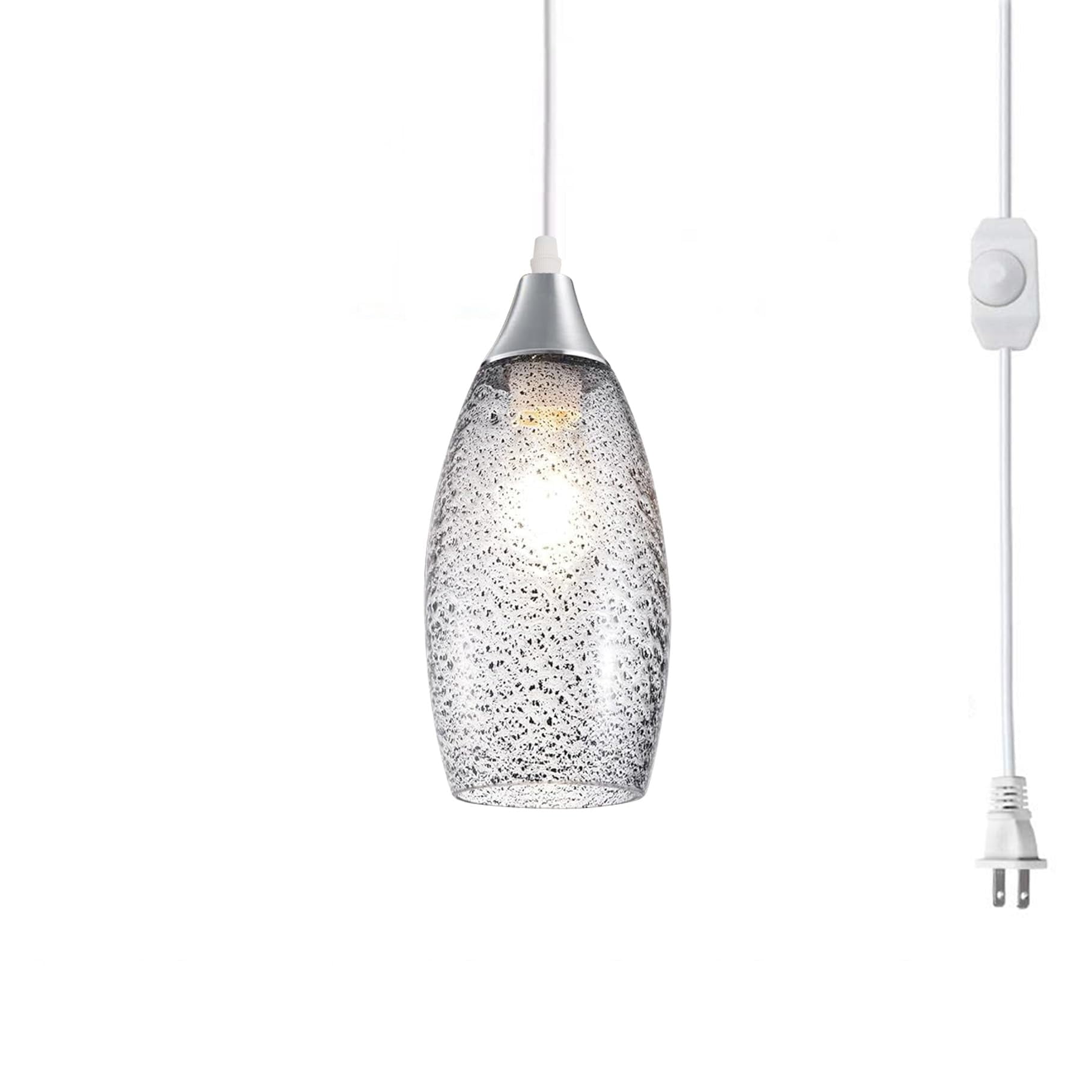 Kiven Plug in Pendant Light, Farmhouse Hanging Light Fixture with Art ...