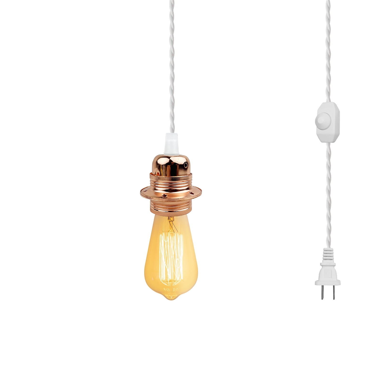 Kiven Plug in Pendant Light,Industrial Hanging Light and 15FT Plug-in ...