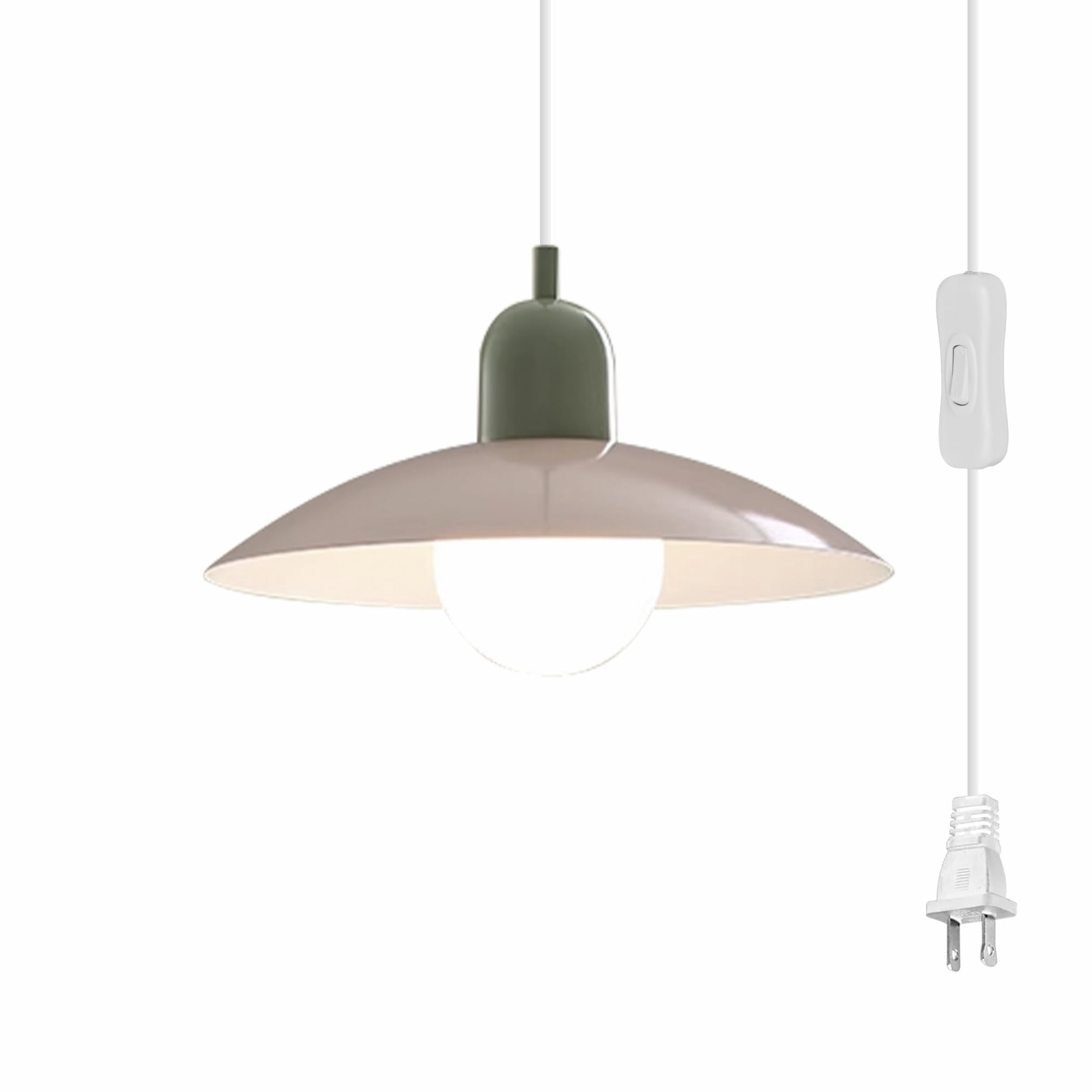 Kiven Plug in Pendant Light, Modern Hanging Light Fixture with Aluminum ...
